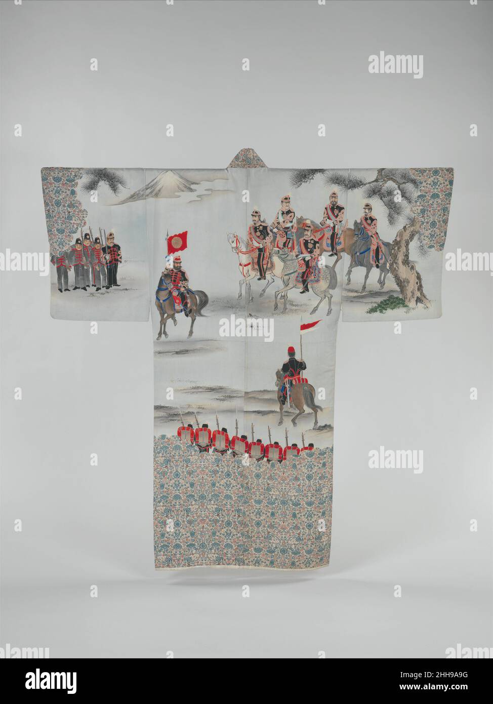 Man’s Under-Kimono (Nagajuban) with Scene of the Russo-Japanese War ...