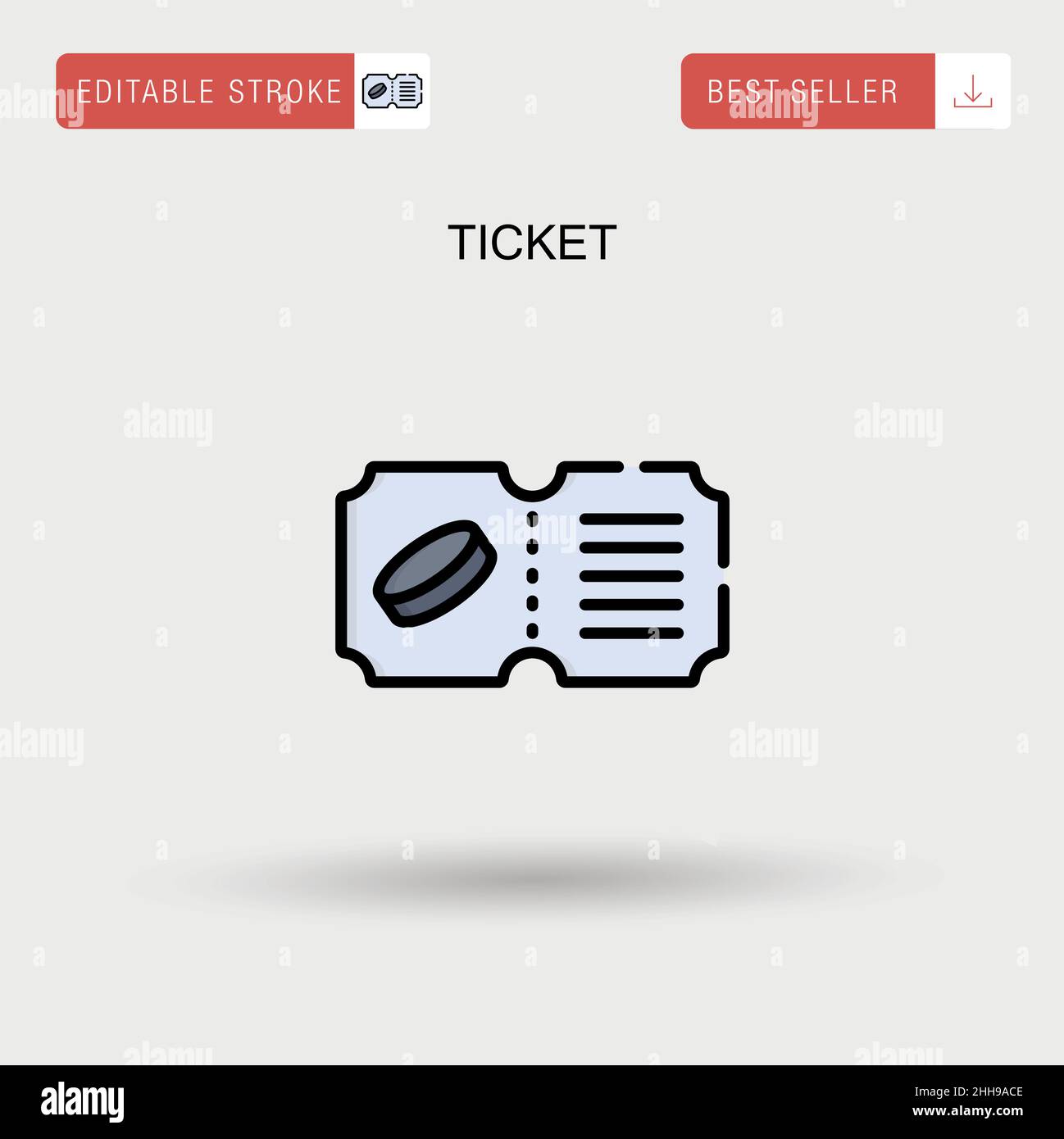 Ticket Simple vector icon Stock Vector Image & Art - Alamy
