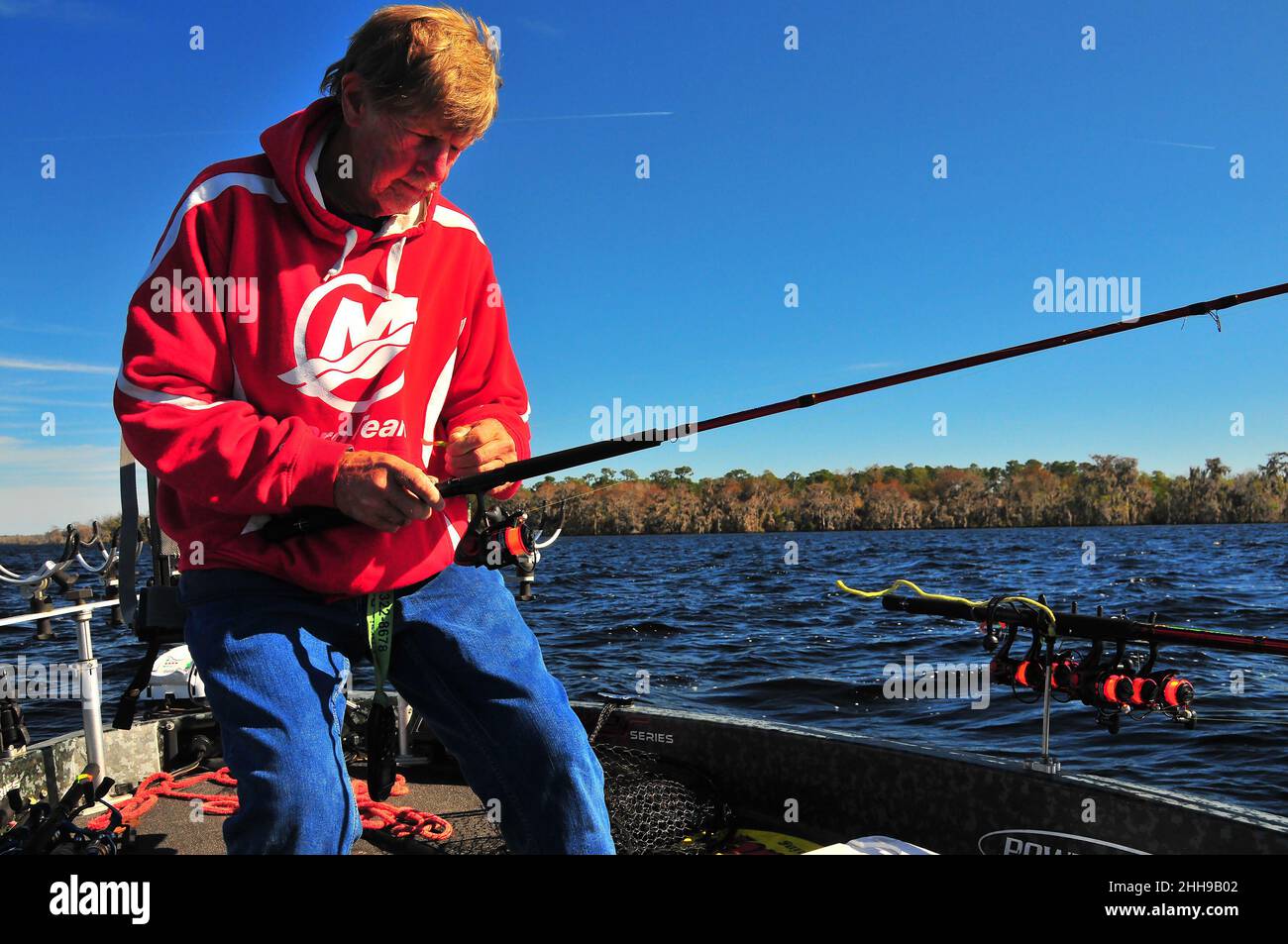 Guide Jack Smith fishes for crappie (speckled perch) from Central ...