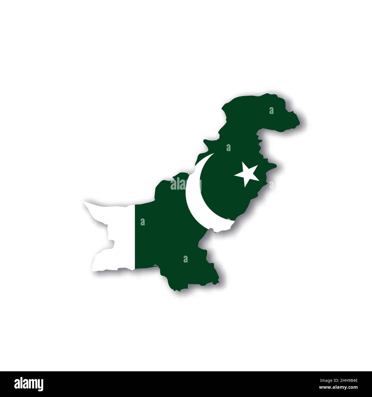 Pakistan flag and map in vector hi-res stock photography and images - Alamy