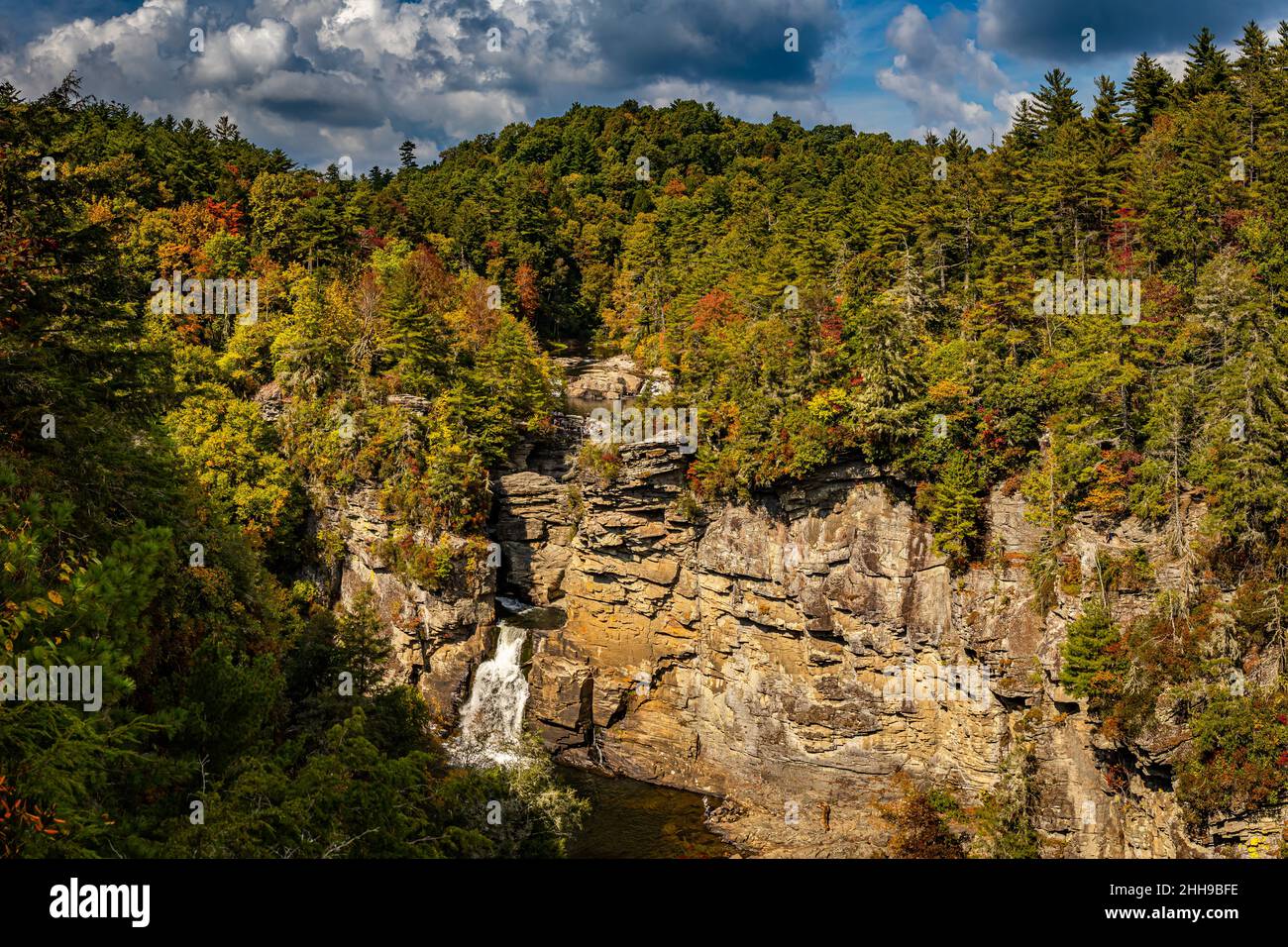 Linville Falls is the most famous and popular waterfall in the Blue ...