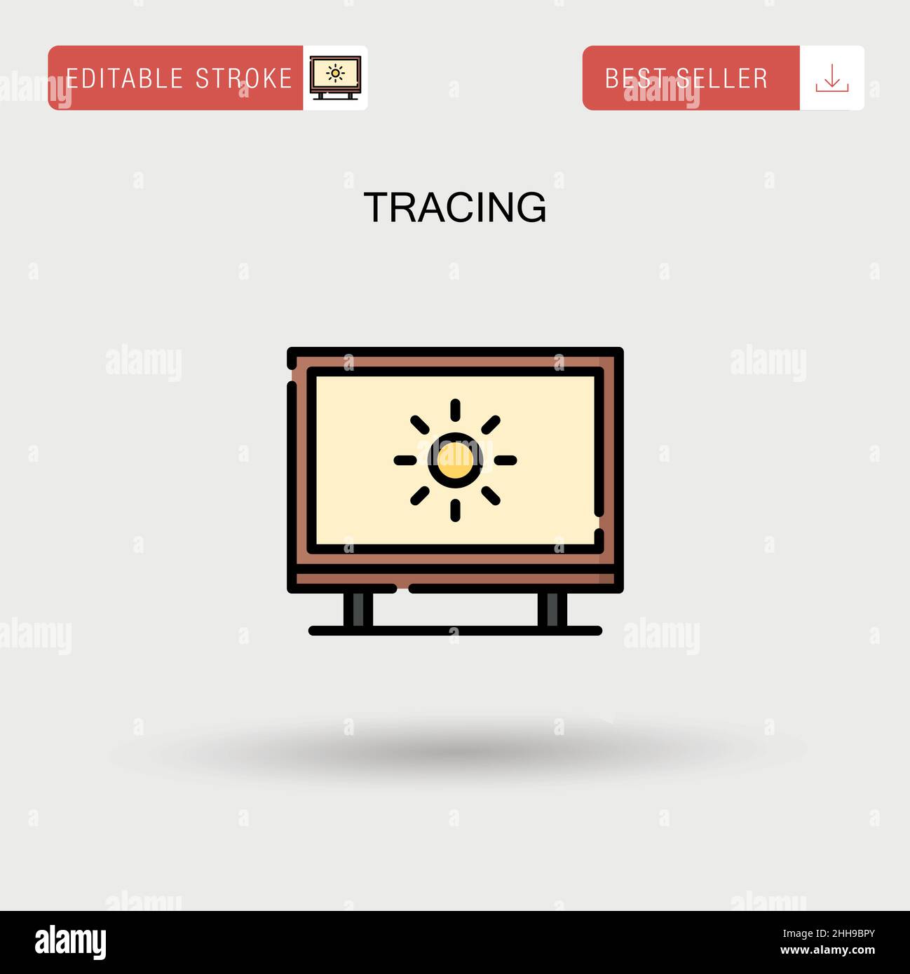 Tracing Simple vector icon Stock Vector Image & Art - Alamy