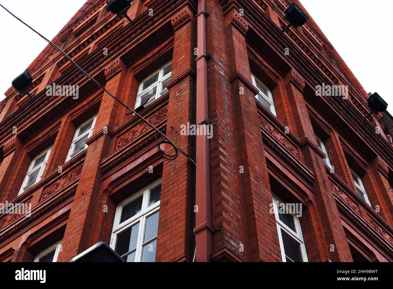 Red and brick. Dublin façade Stock Photo - Alamy