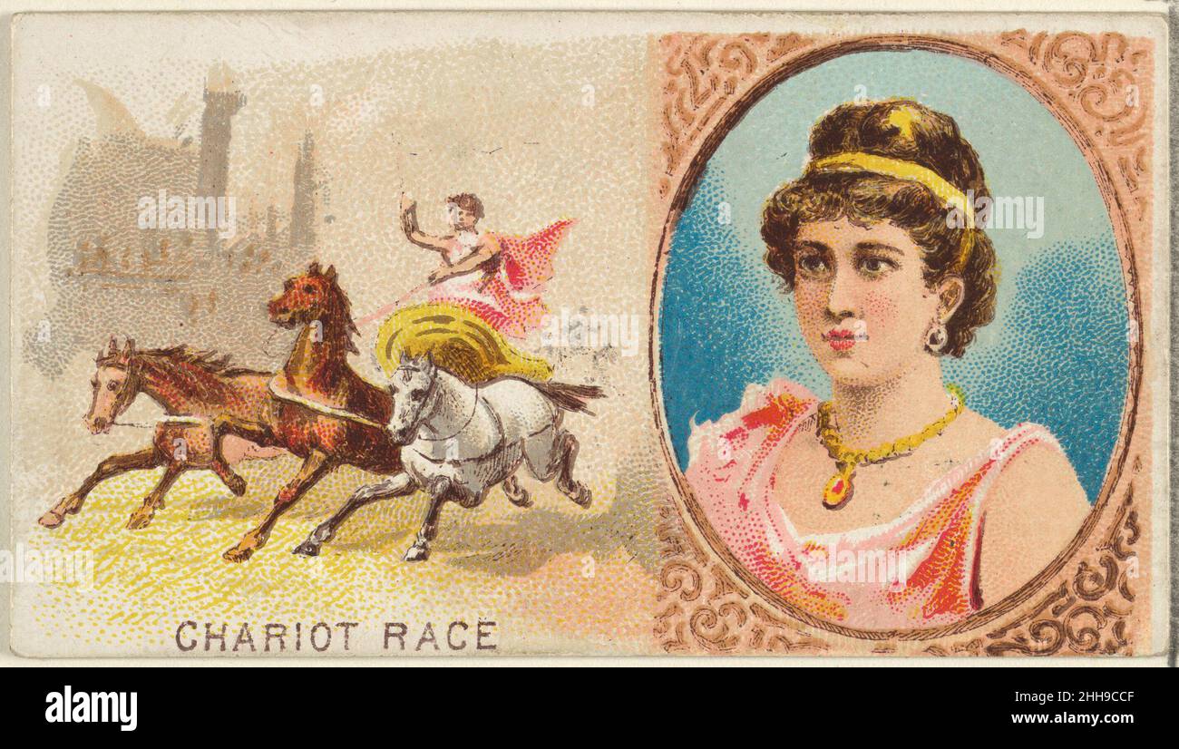Chariot Race, from the Games and Sports series (N165) for Old Judge ...