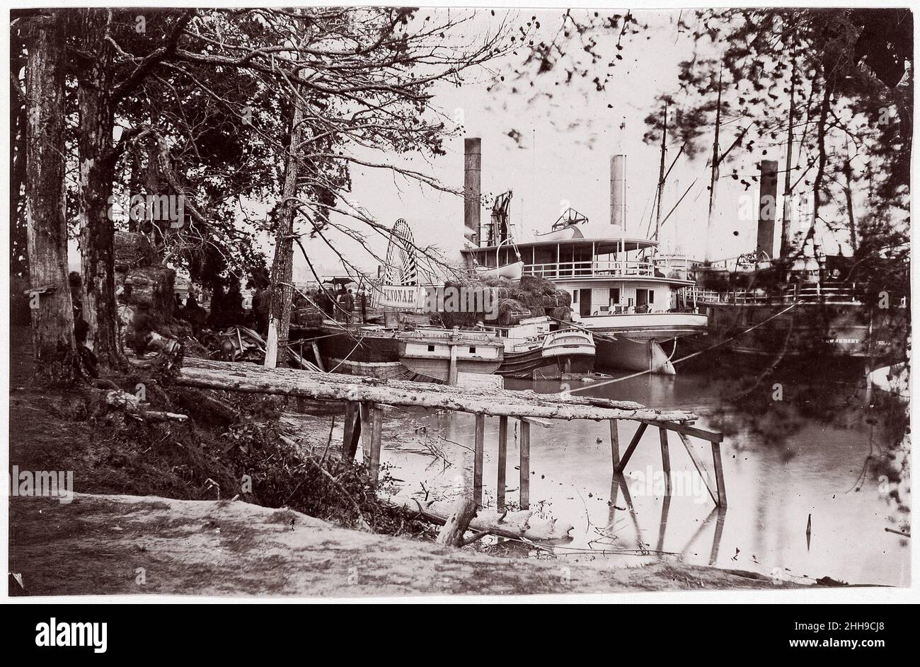 Pontoon Bridge at Deep Bottom, James River 1864 Andrew Joseph Russell ...
