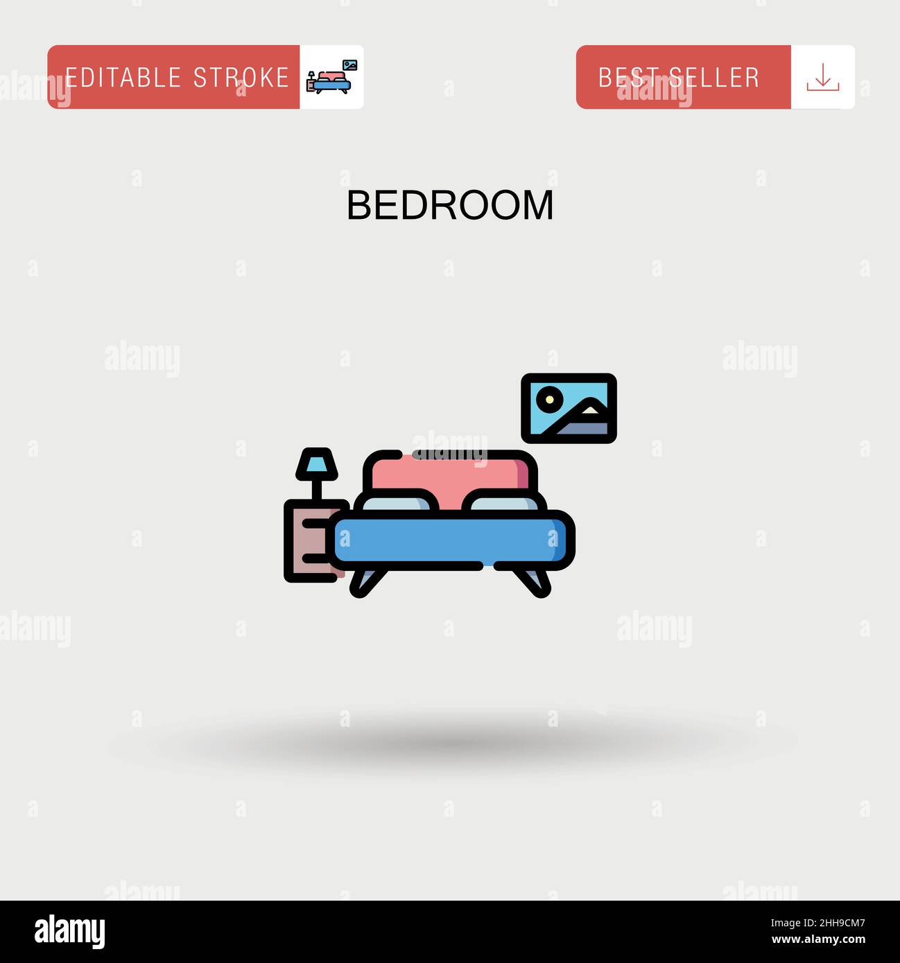 Bedroom Simple vector icon Stock Vector Image & Art - Alamy