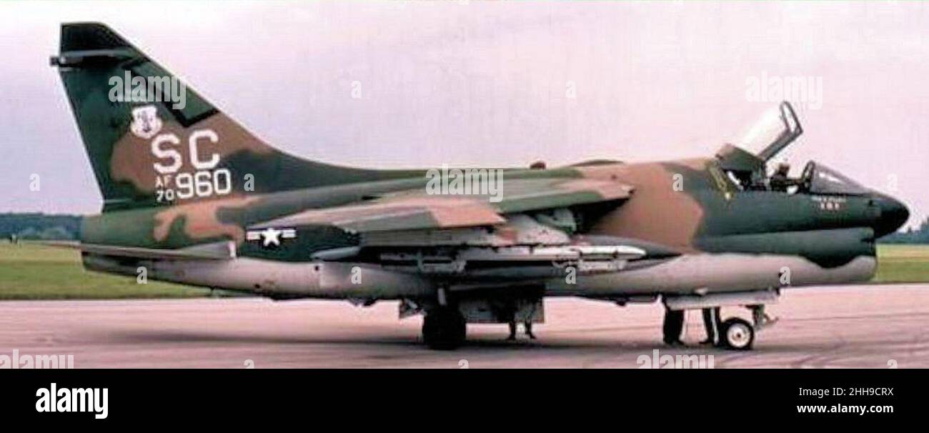 157th Tactical Fighter Squadron A-7D Corsair II 70-0960 Stock Photo - Alamy