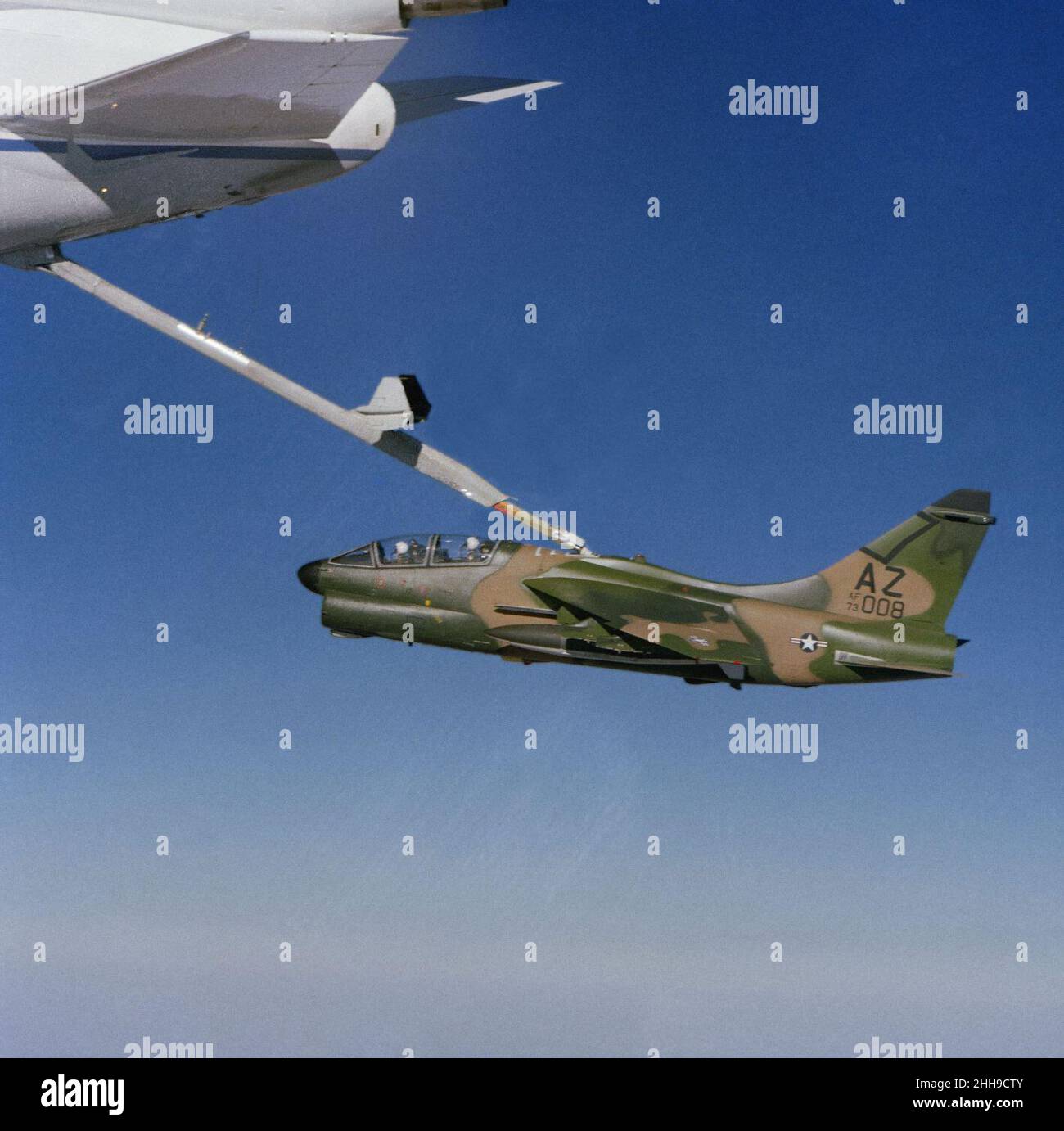152d Tactical Fighter Squadron A-7K Corsair II 73-1008 Refueling Stock ...