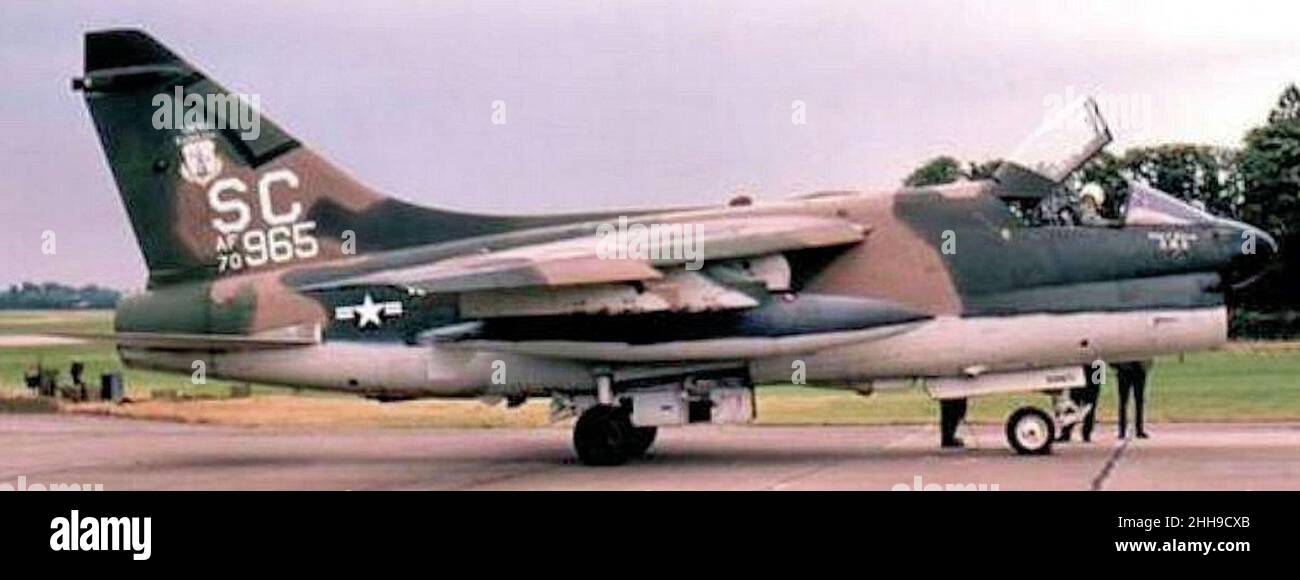 157th Tactical Fighter Squadron A-7D Corsair II 70-0965 Stock Photo - Alamy