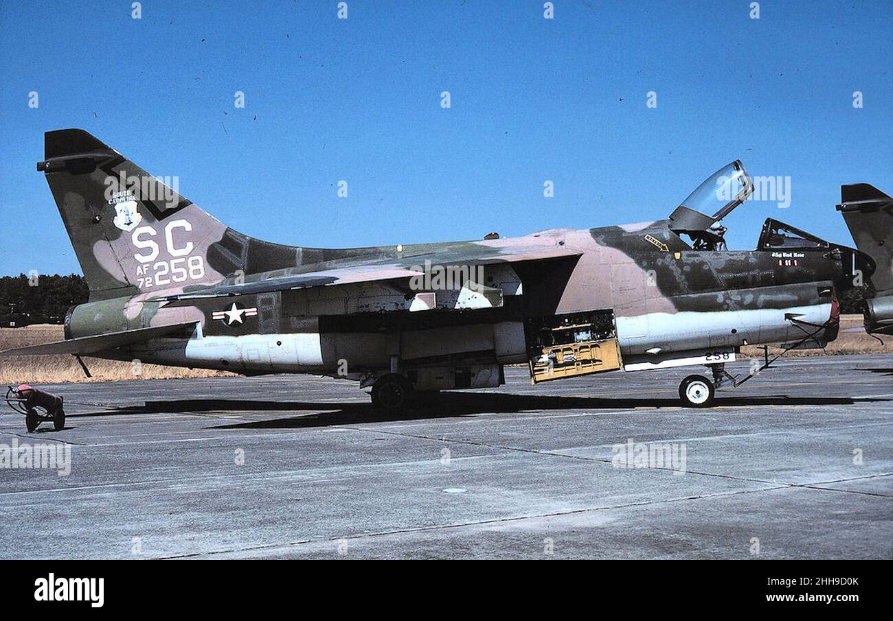 157th Tactical Fighter Squadron A-7D Corsair II 72-0258 Stock Photo - Alamy
