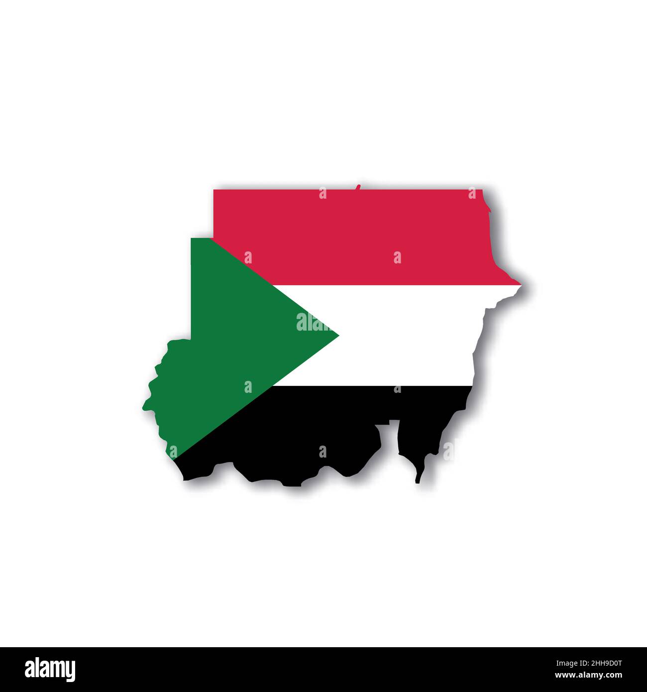 Sudanese map Cut Out Stock Images & Pictures - Alamy
