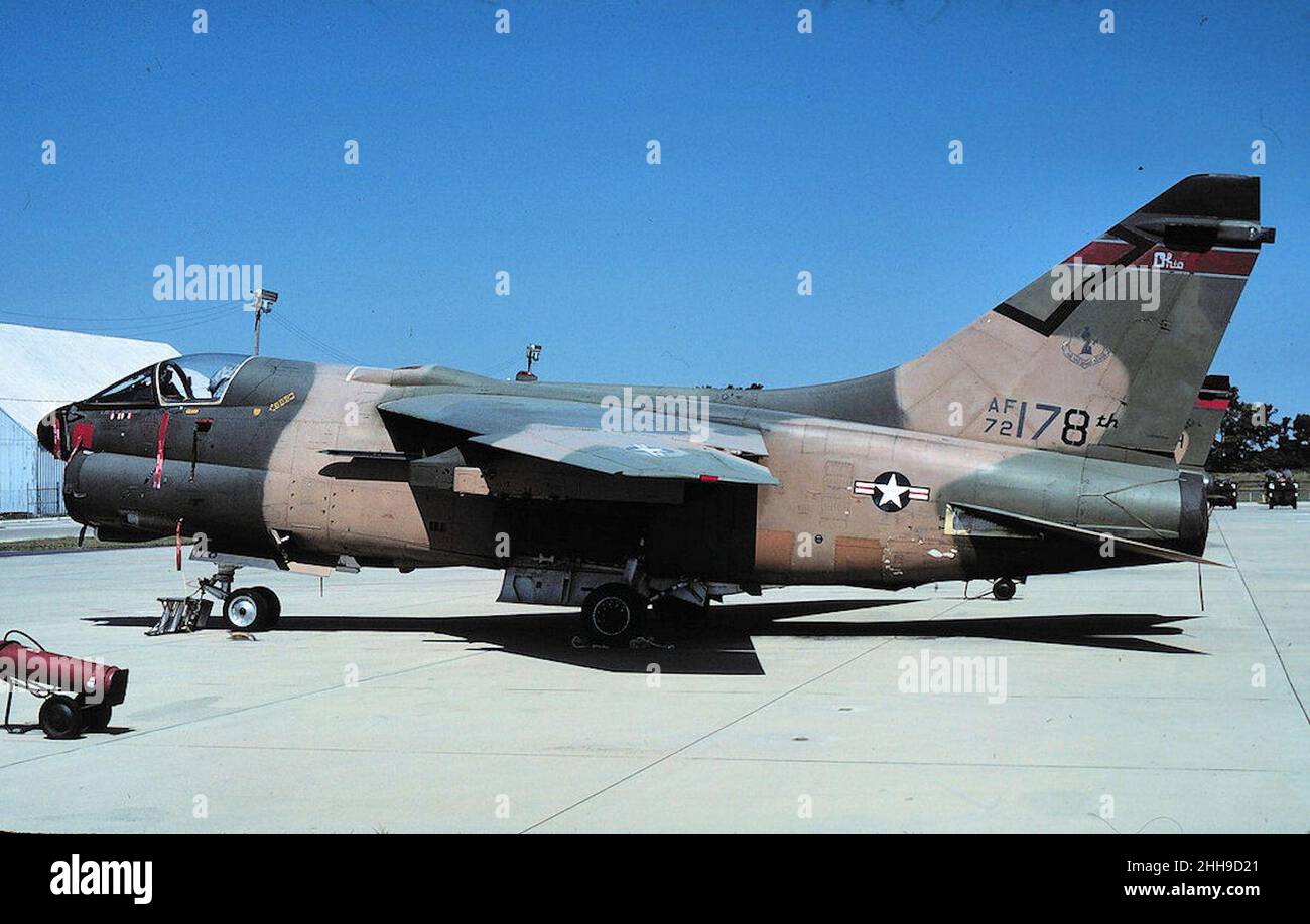 162d Tactical Fighter Squadron A-7D Corsair II 72-0178 Stock Photo - Alamy