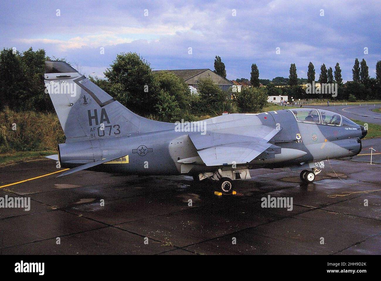 174th Tactical Fighter Squadron A-7K Corsair II 81-0073 Stock Photo - Alamy