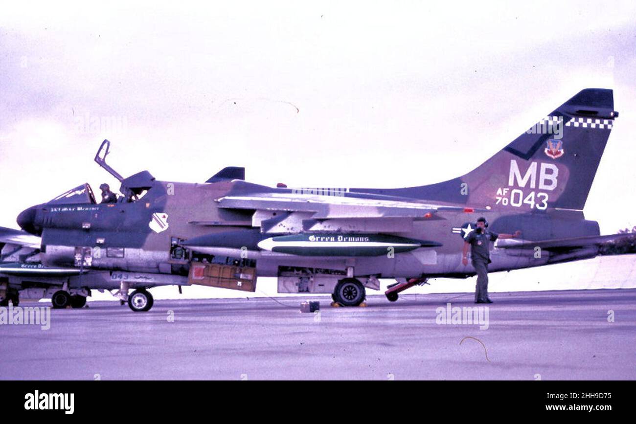 356th Tactical Fighter Squadron - A-7D Corsair II 70-1043 Stock Photo ...