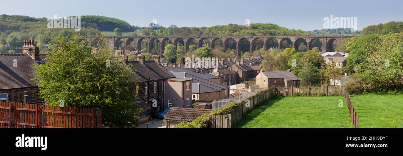 Denby Dale railway viaduct on the Penistone line, Yorkshire, UK Stock ...