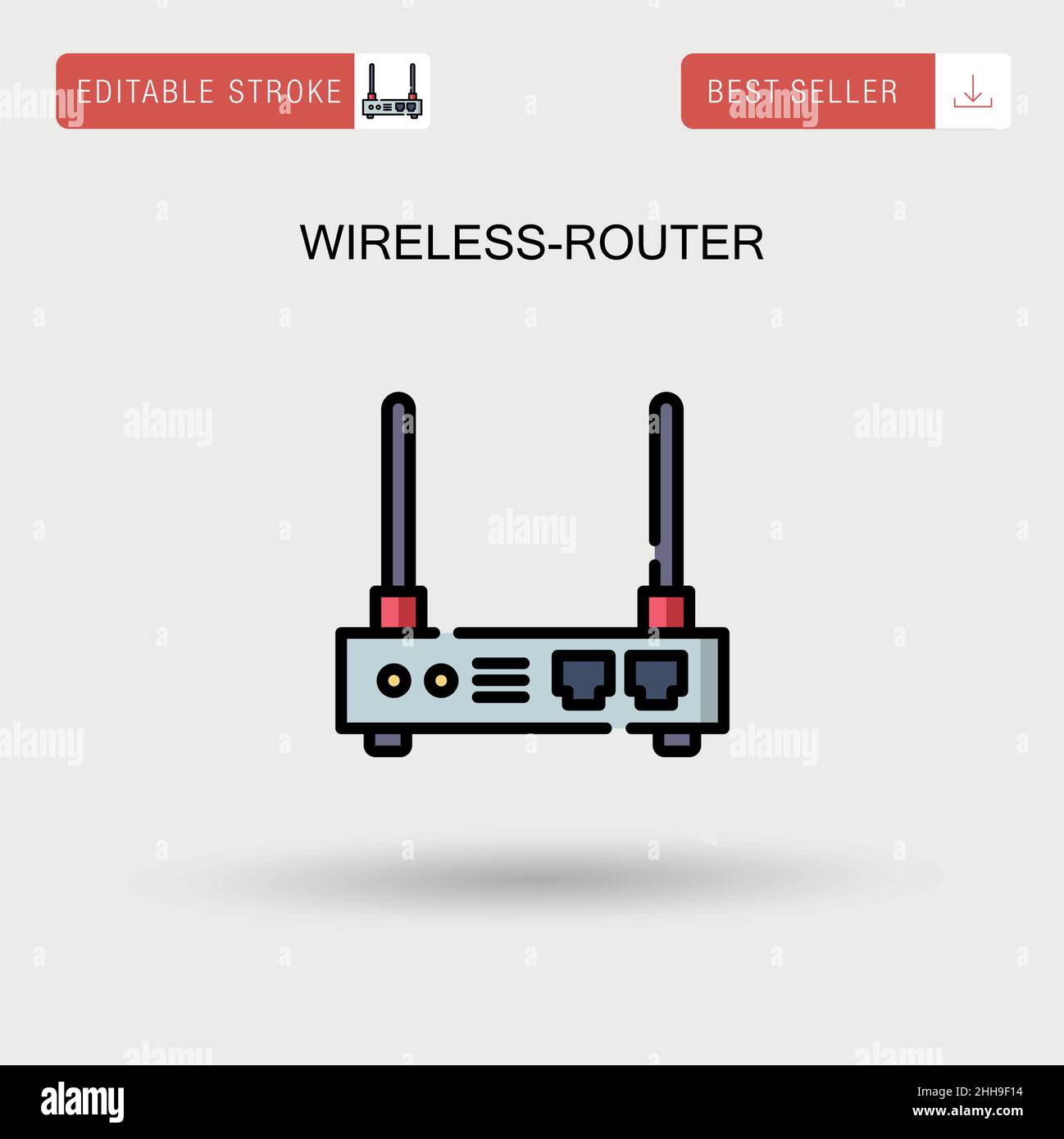 Wireless-router Simple vector icon Stock Vector Image & Art - Alamy