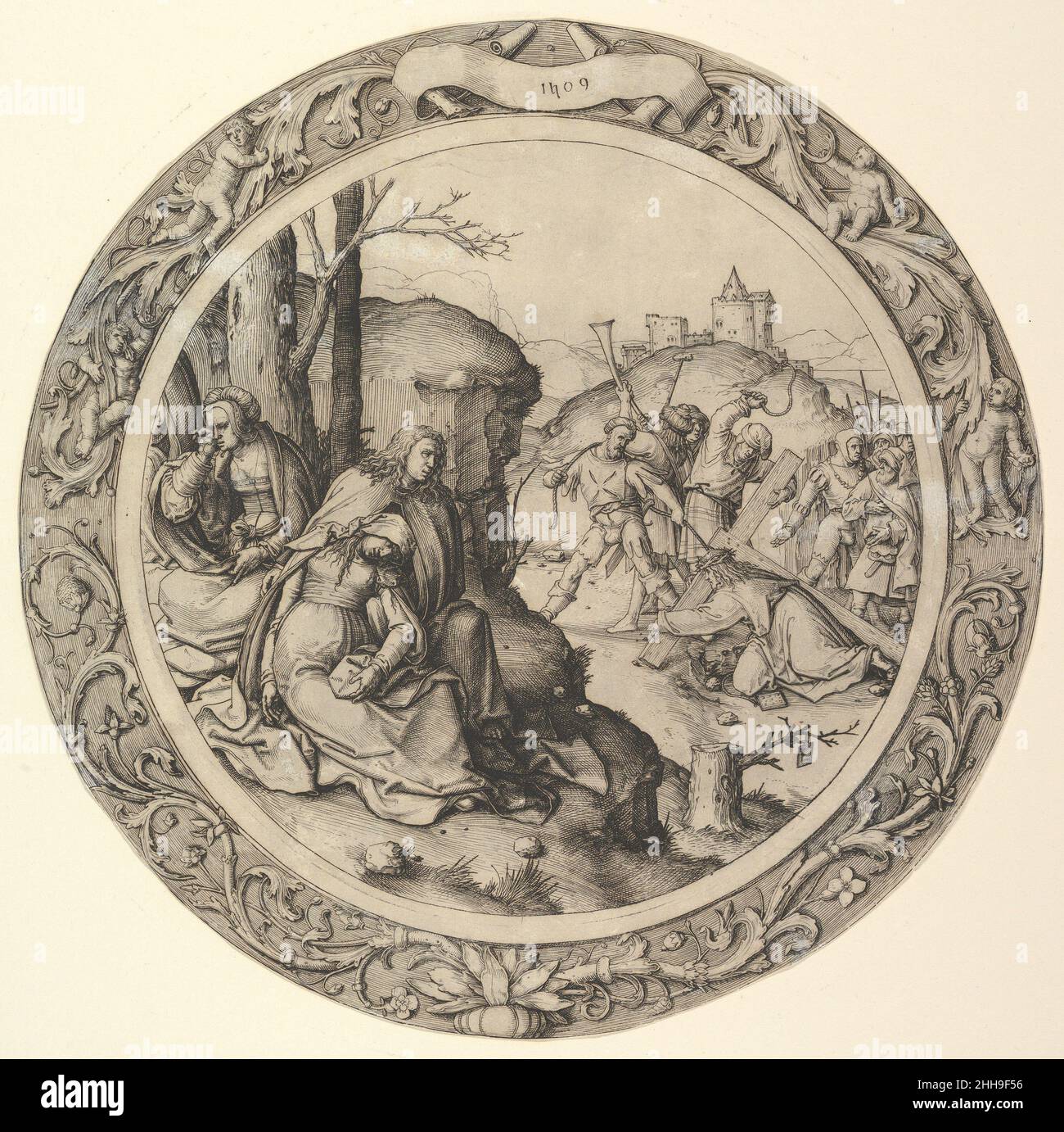 Christ Carrying the Cross, from the Circular Passion 1509 Lucas van ...