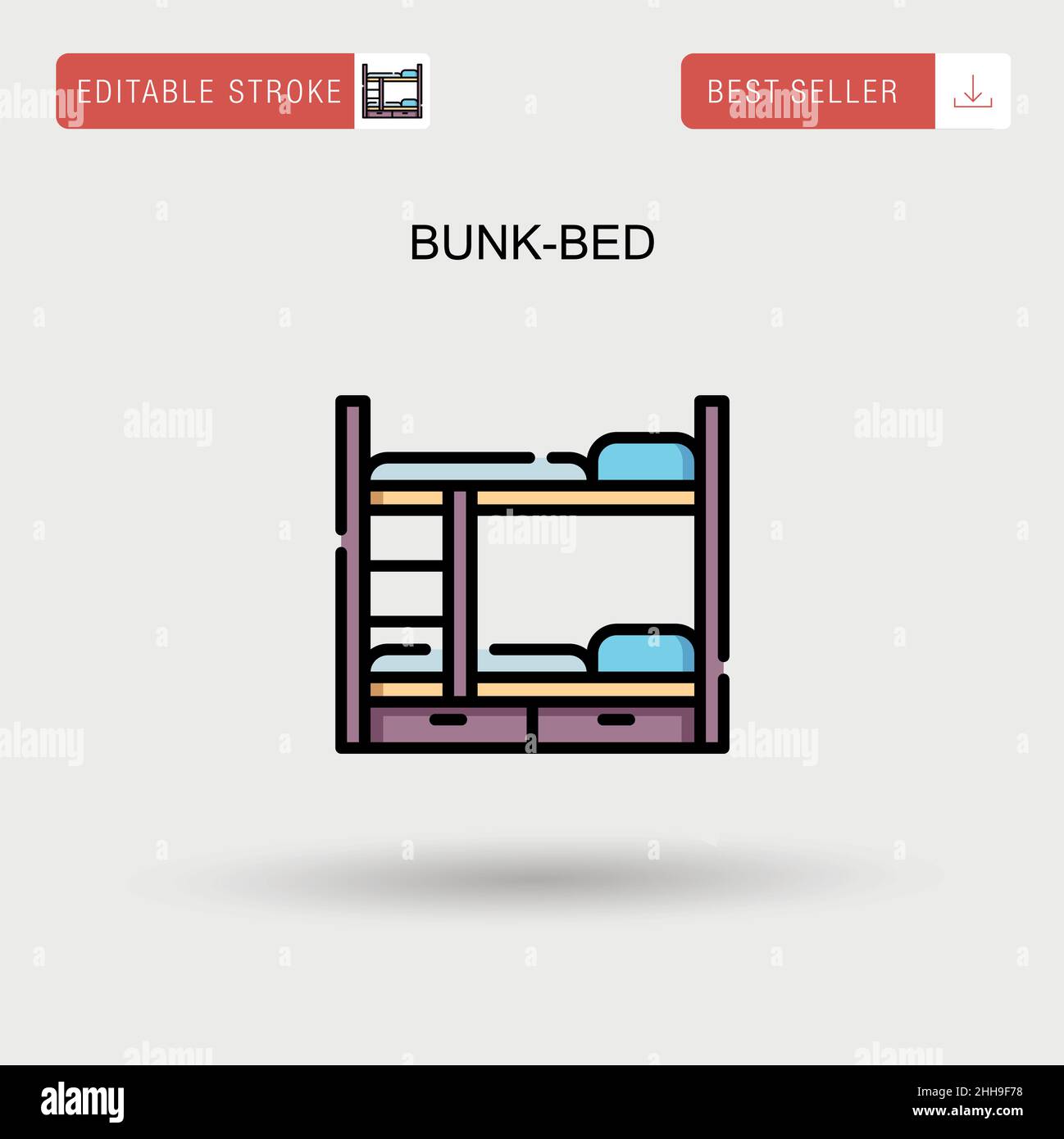 Bunk-bed Simple vector icon Stock Vector Image & Art - Alamy
