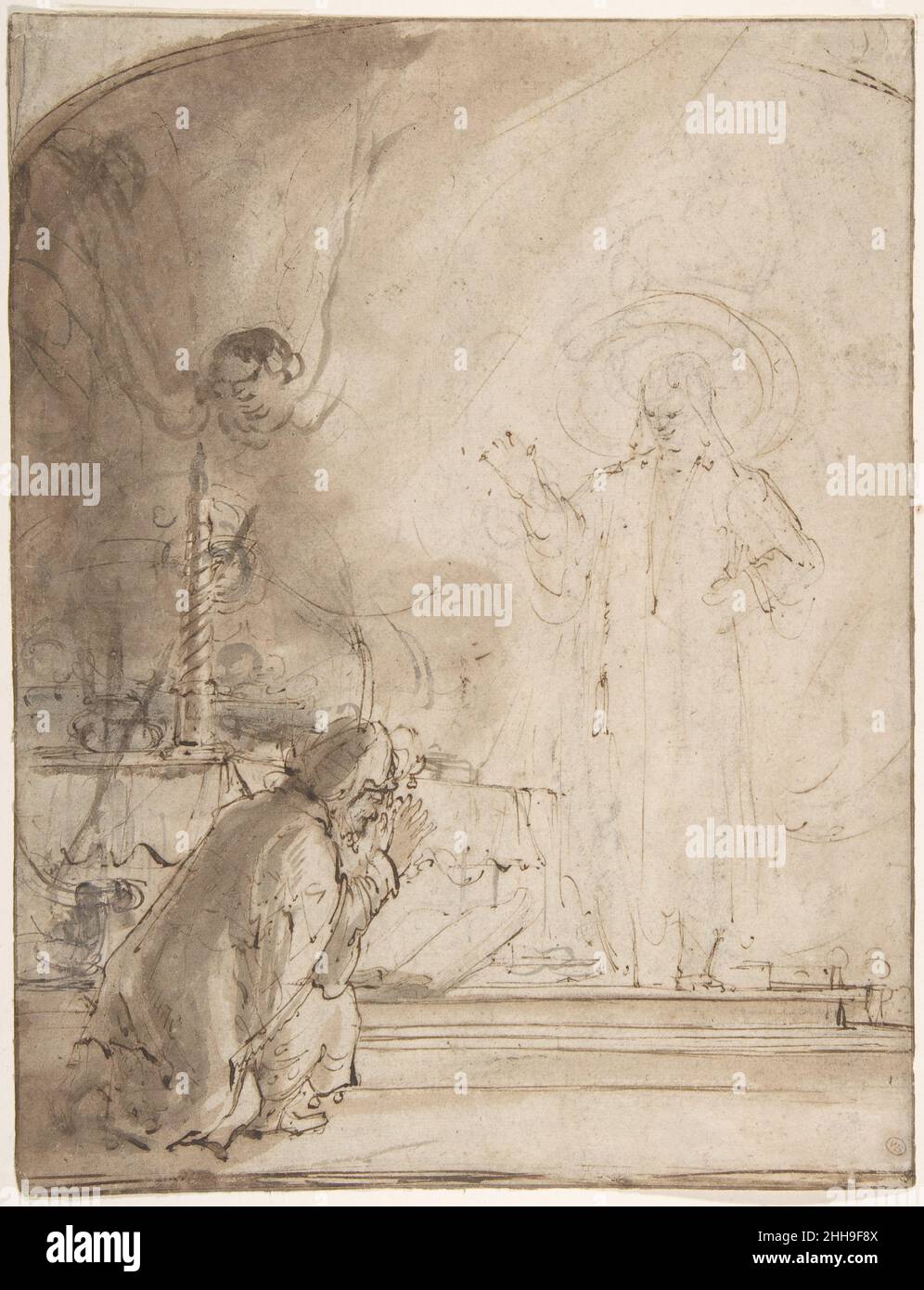 Zacharias and the Angel 1606–69 School of Rembrandt (Rembrandt van Rijn ...