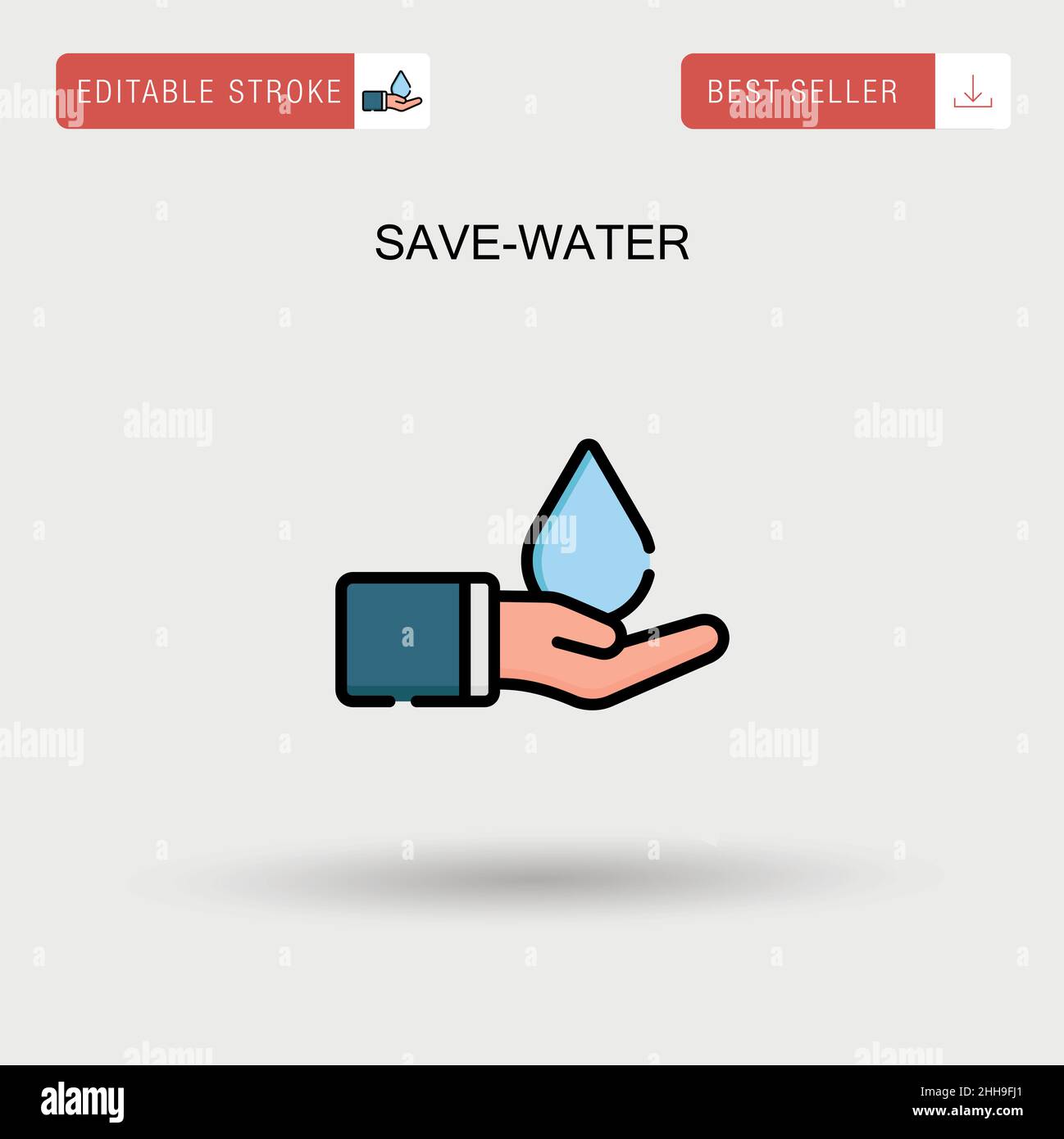 Save-water Simple vector icon Stock Vector Image & Art - Alamy