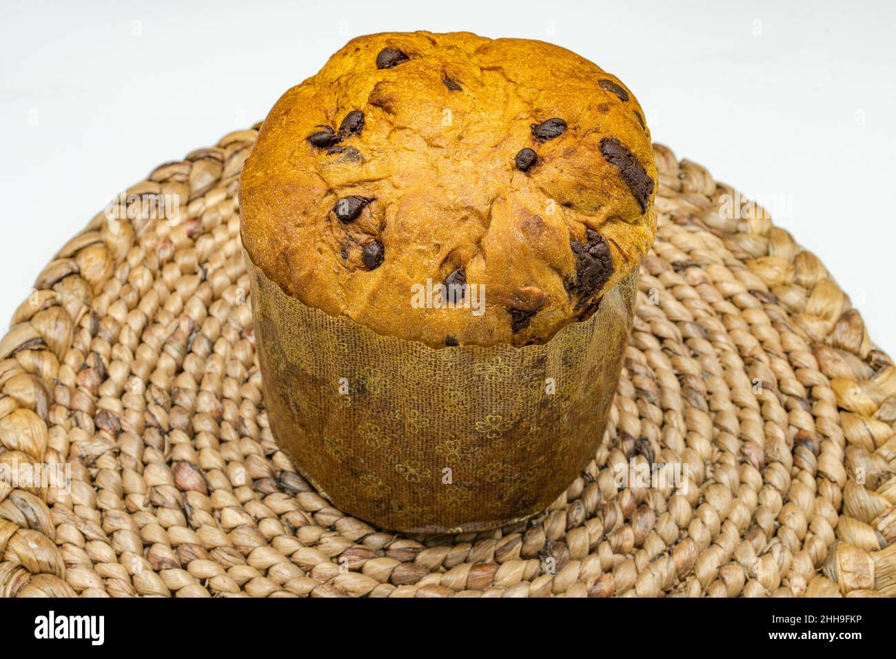 Panettone, sweet bread of Italian origin typical of Christmas Stock ...