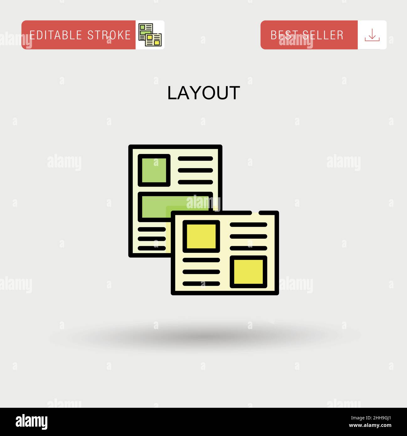 Layout Simple vector icon Stock Vector Image & Art - Alamy