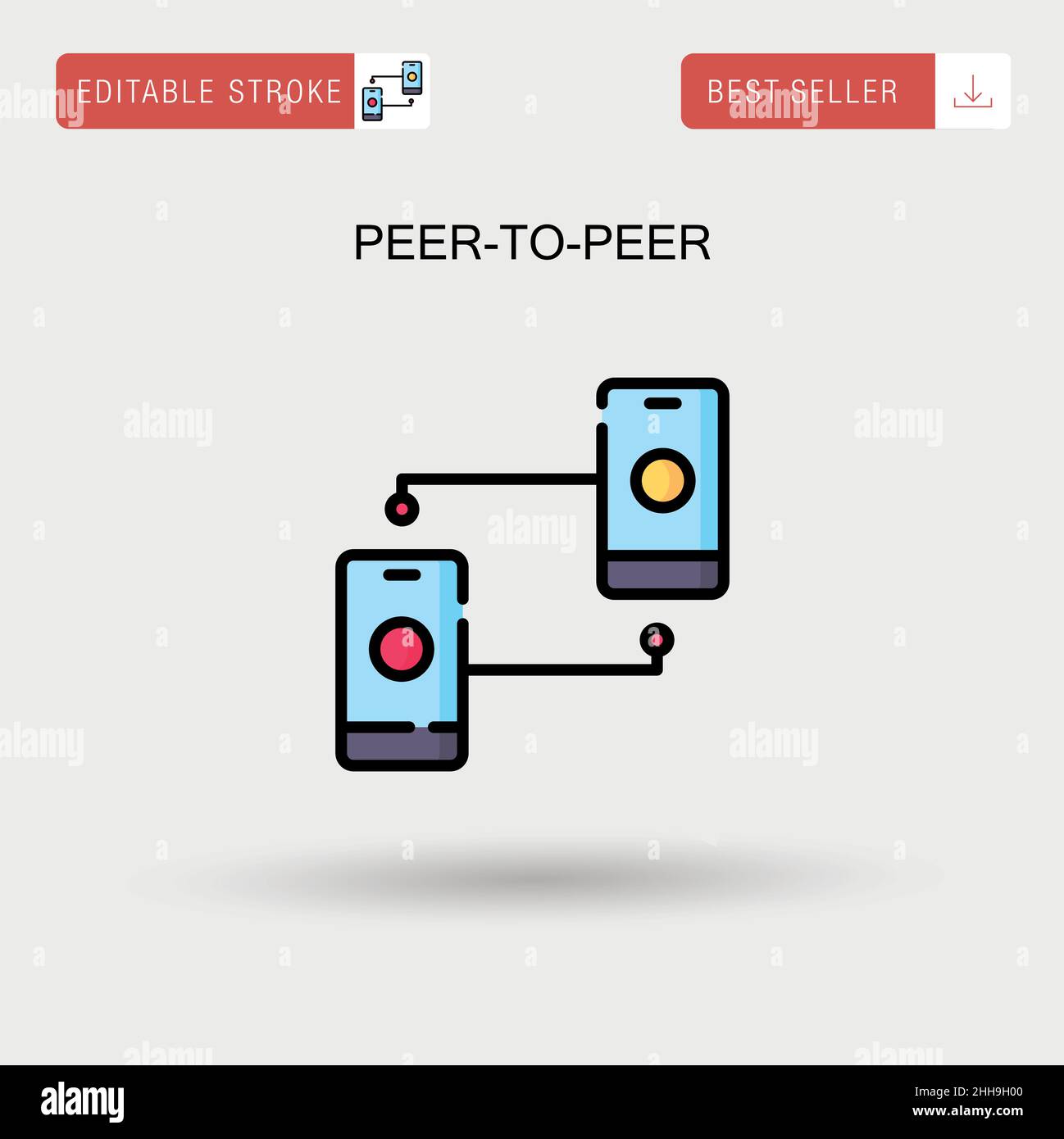 Peer-to-peer Simple vector icon Stock Vector Image & Art - Alamy