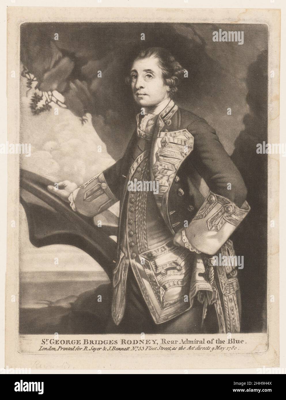 Sr. George Bridges Rodney, Rear Admiral of the Blue May 9, 1780 ...