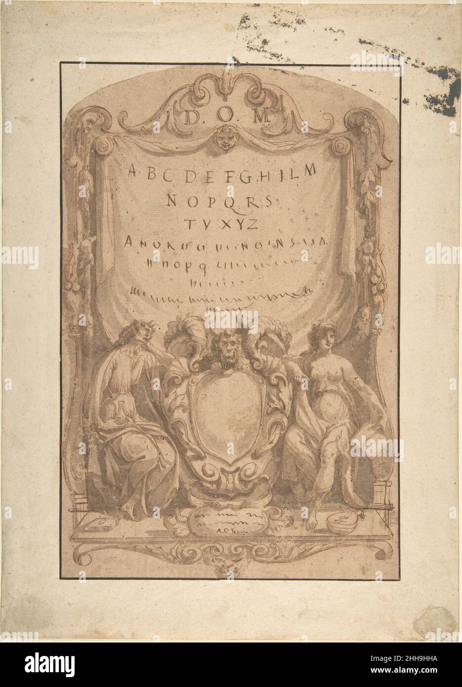 Design for a Title Page 18th century (?) Anonymous, German, 18th ...