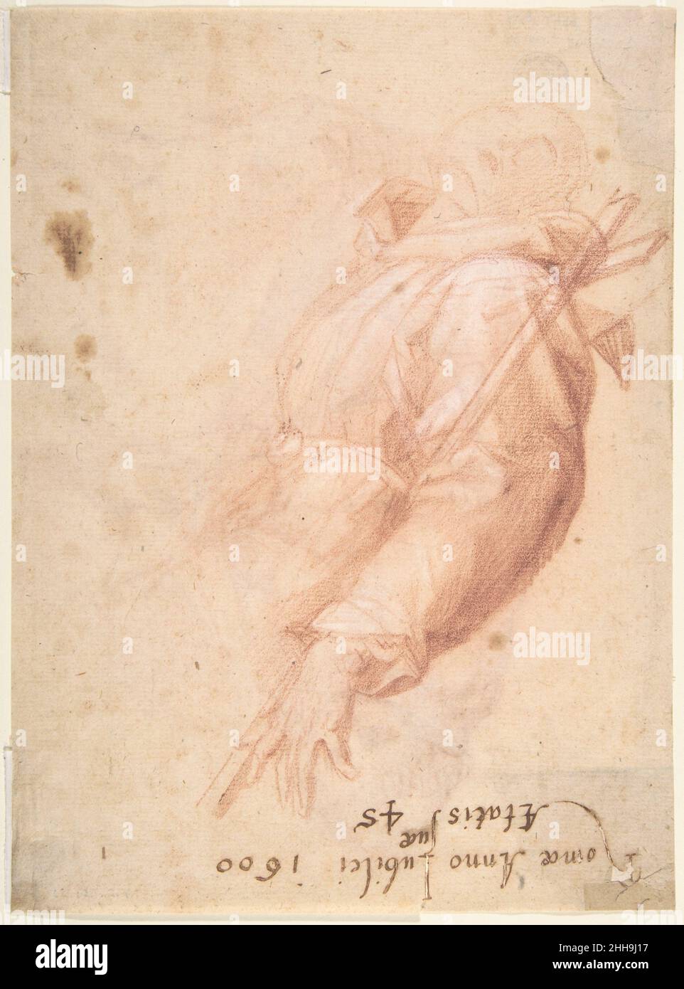 Monk with Crucifix (Recto); Monk with Book (Verso) 1600 Anonymous ...