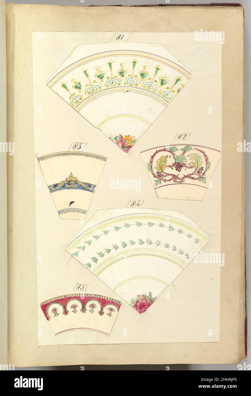 Five Designs for Decorated Plates 1845–55 Alfred Henry Forrester ...