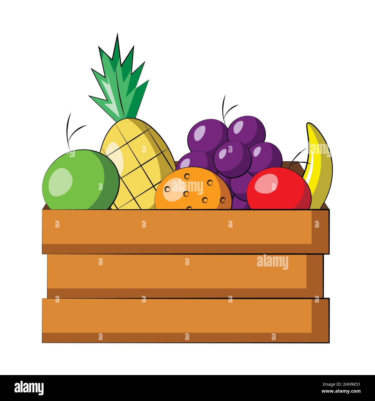 Fruit crate packaging Stock Vector Images - Alamy