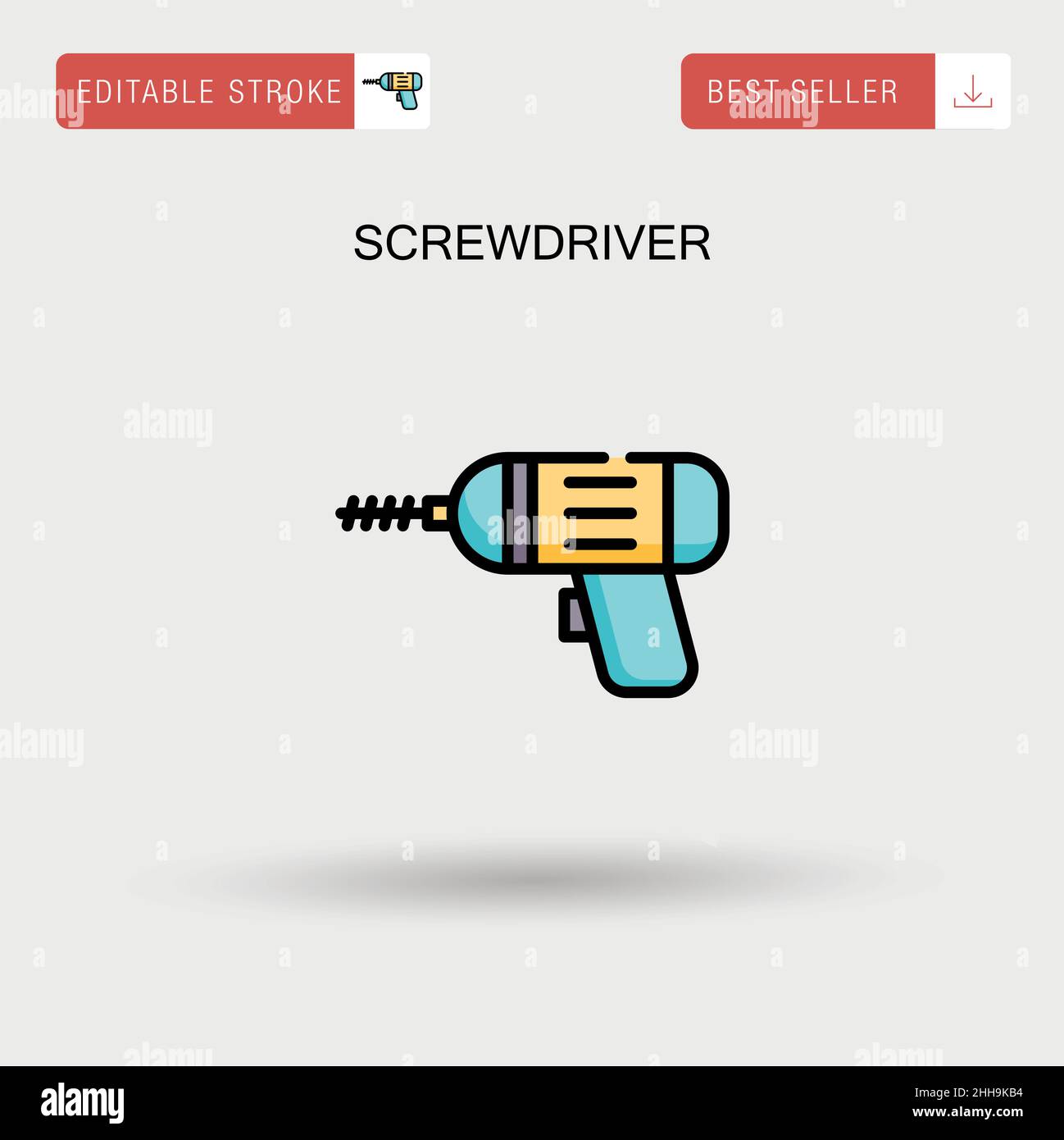 Electric screwdriver illustration Stock Vector Images - Alamy