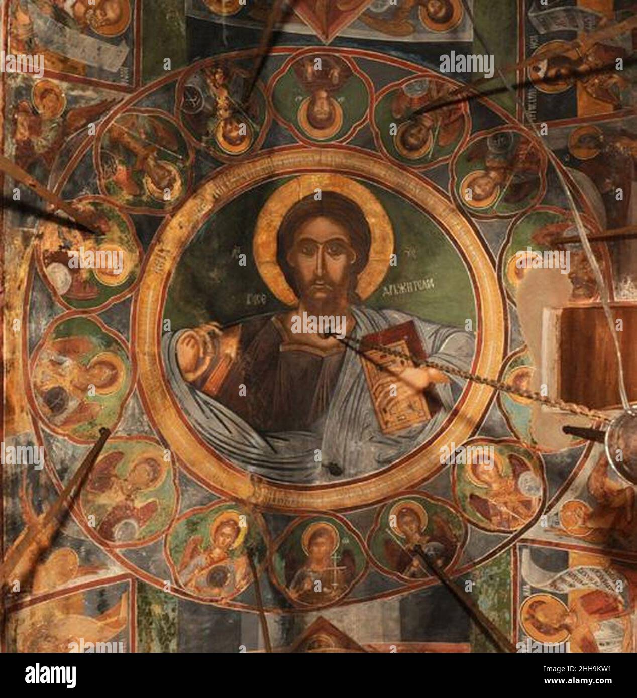 Slimnica Monastery Fresco Christ Pantocrator Stock Photo - Alamy