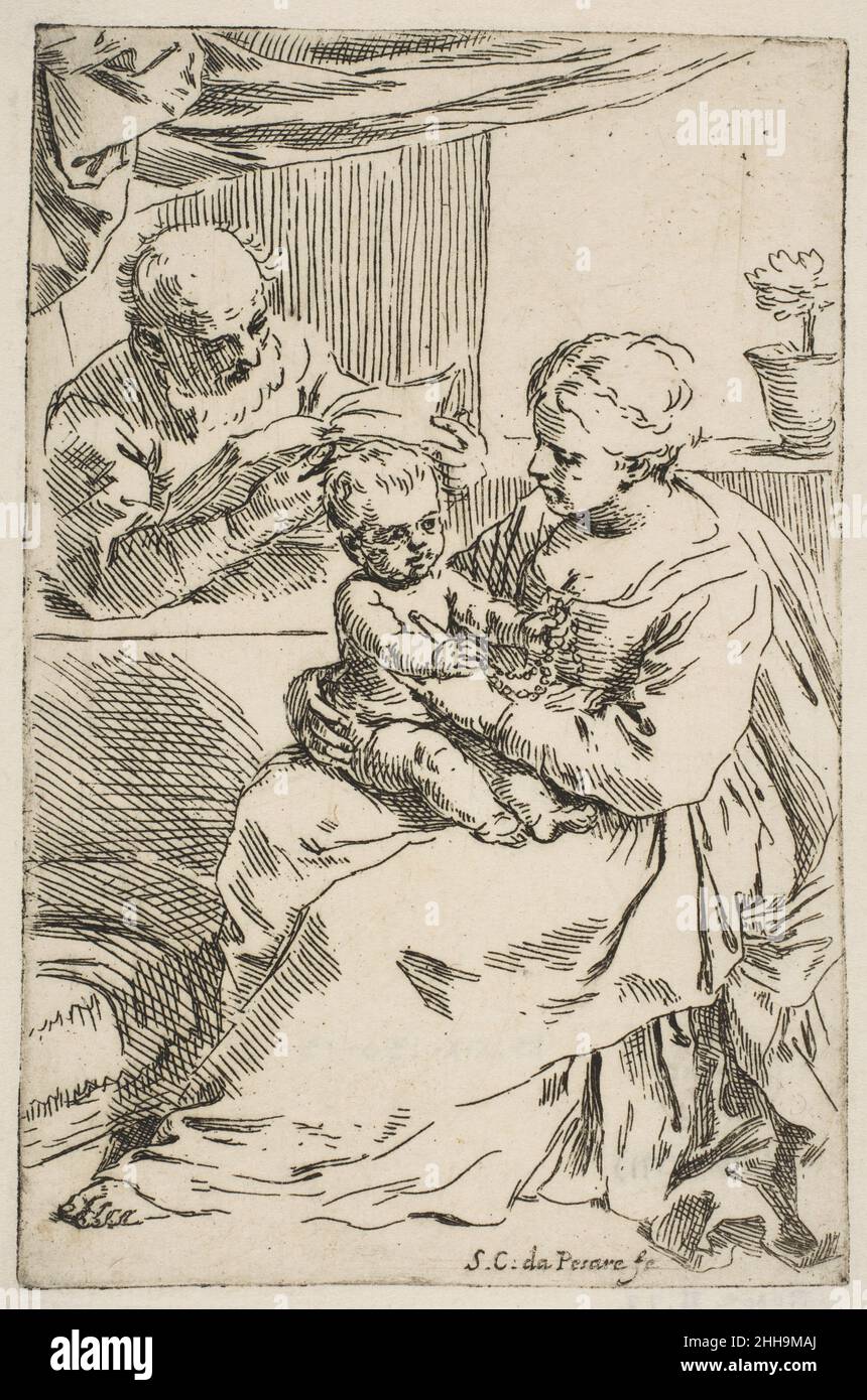 Holy Family with a Rosary ca. 1640–42 Simone Cantarini Italian. Holy ...