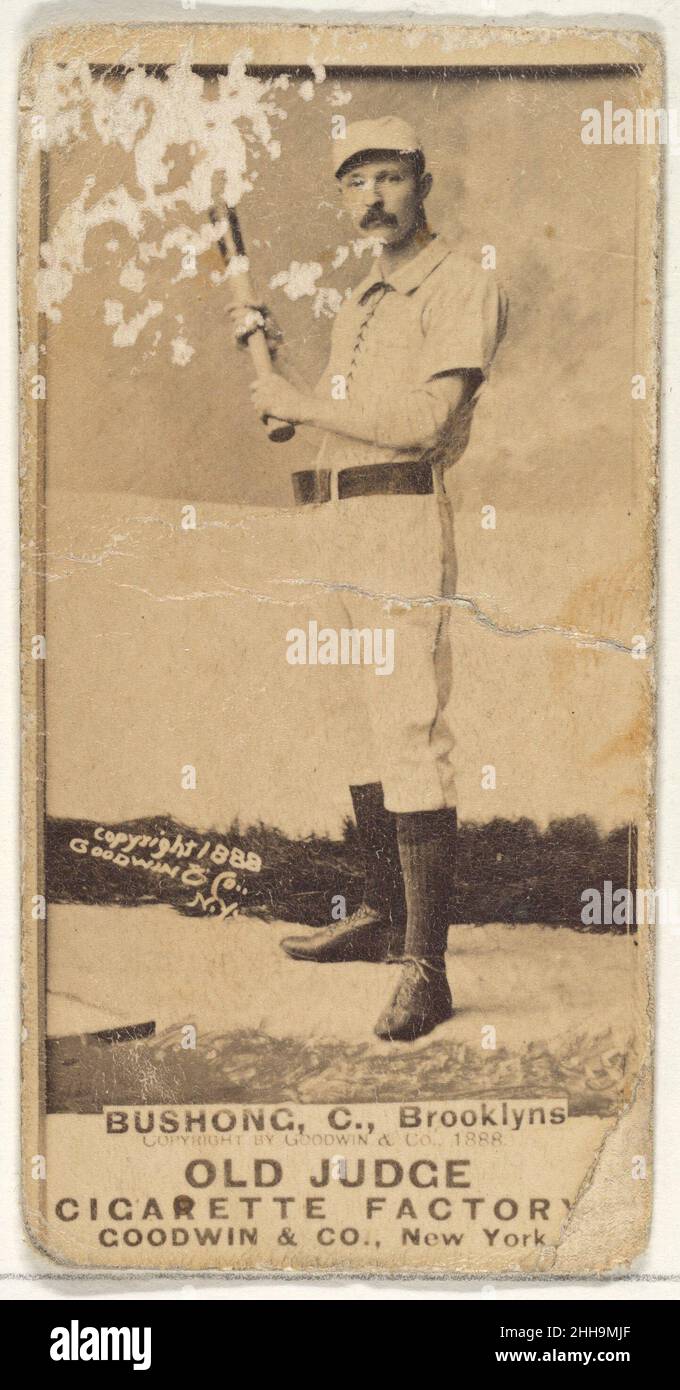 Bushong, Catcher, Brooklyn, from the Old Judge series (N172) for Old ...