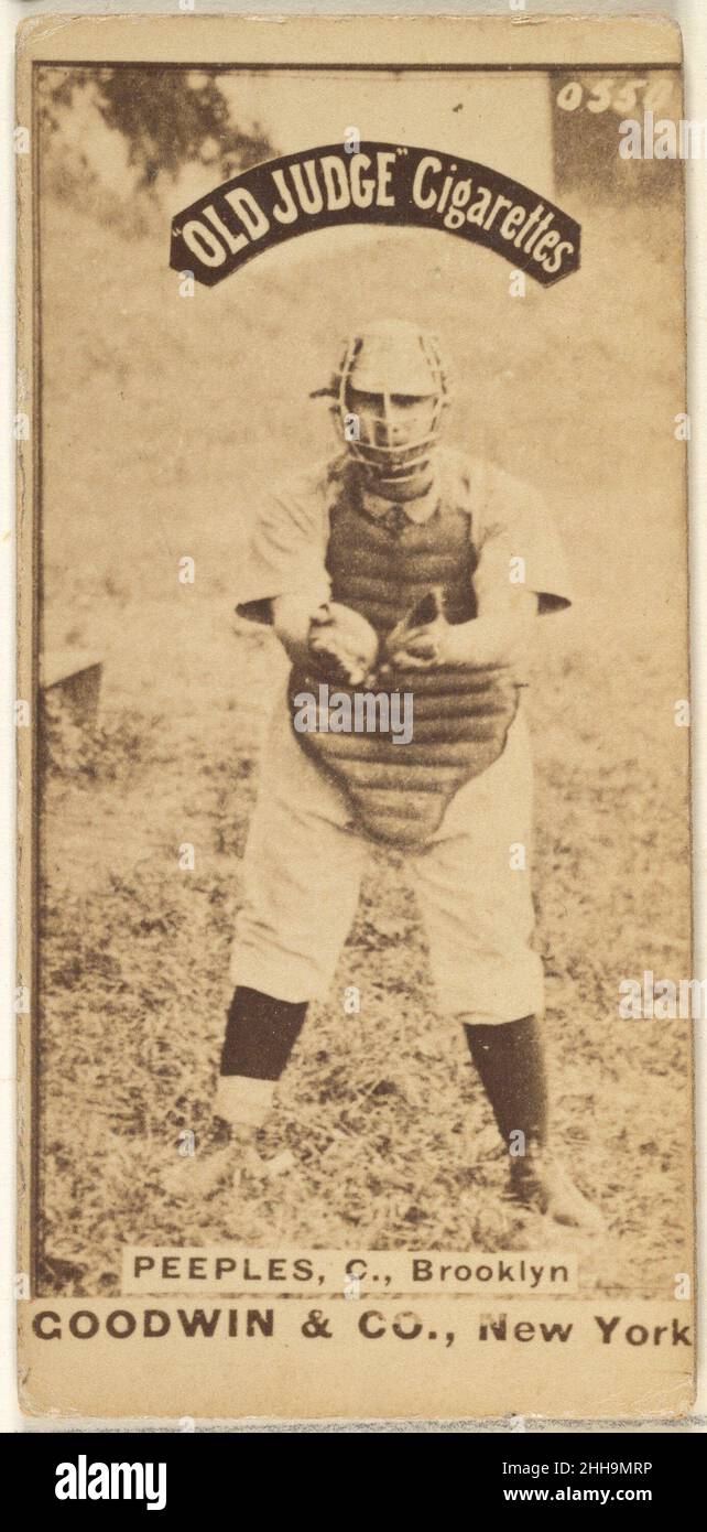 Peeples, Catcher, Brooklyn, from the Old Judge series (N172) for Old ...