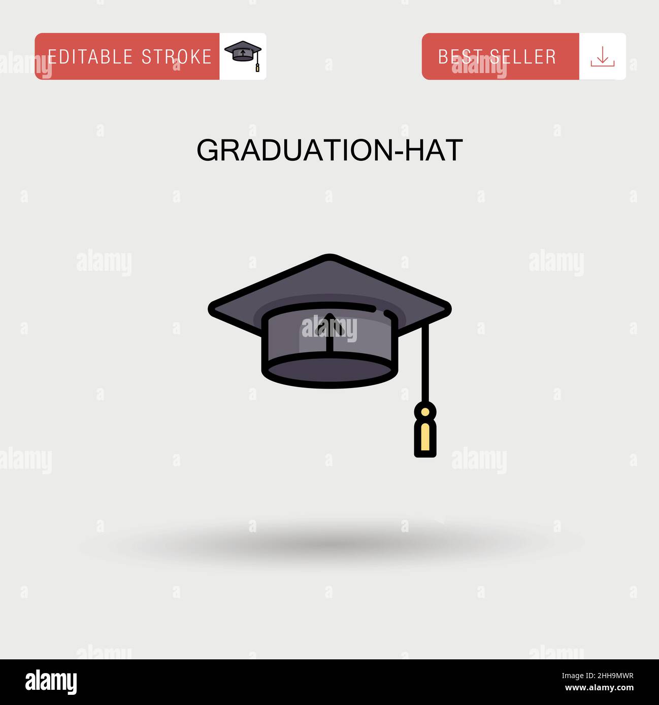 Grad hat vector Stock Vector Images - Alamy