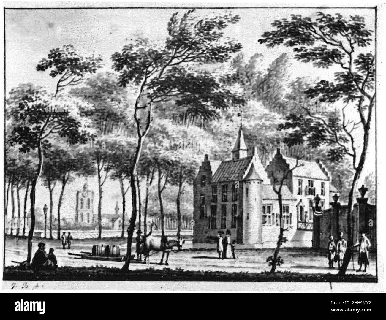 Slotje Limburg in 1780 Stock Photo - Alamy