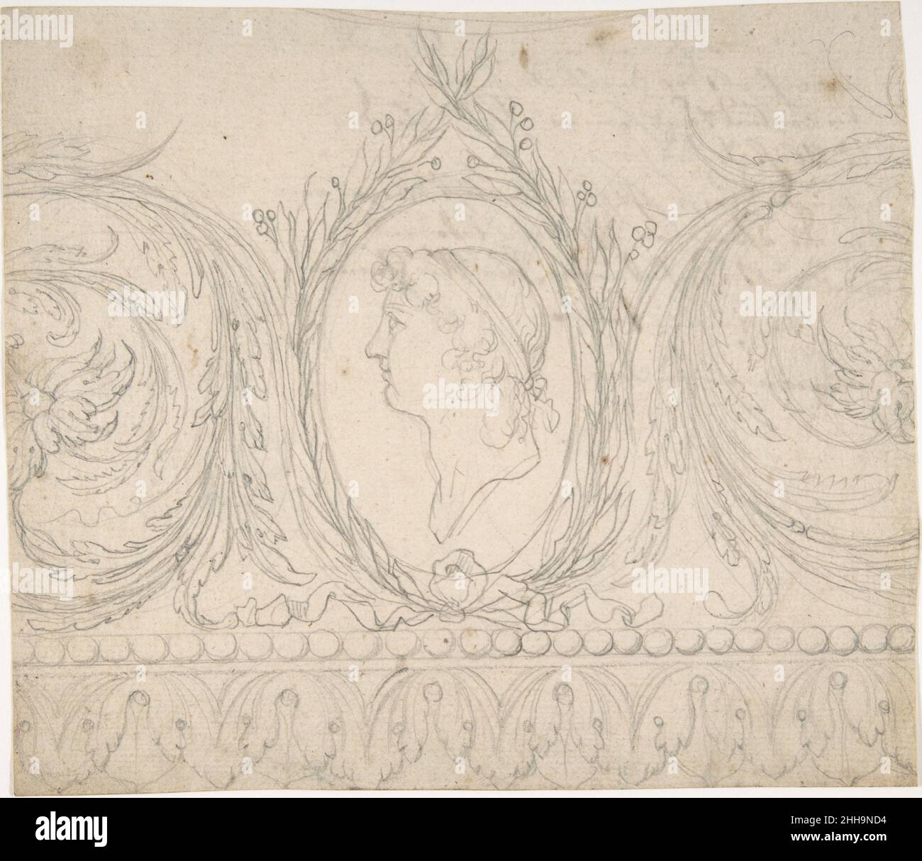 Ornament with Profile Portrait ca. 1780–1820 Anonymous, German, 19th ...