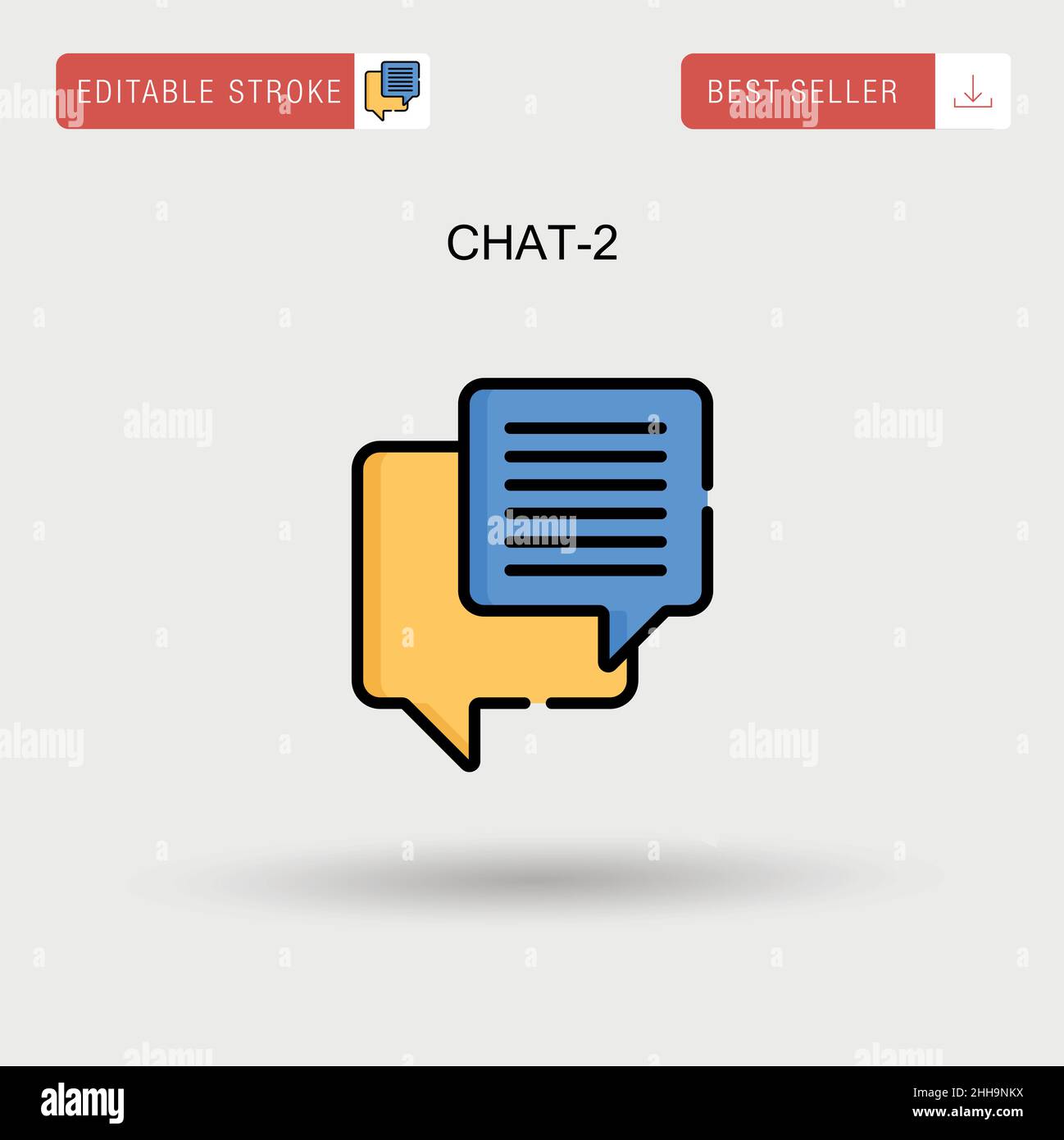 Chat-2 Simple vector icon Stock Vector Image & Art - Alamy