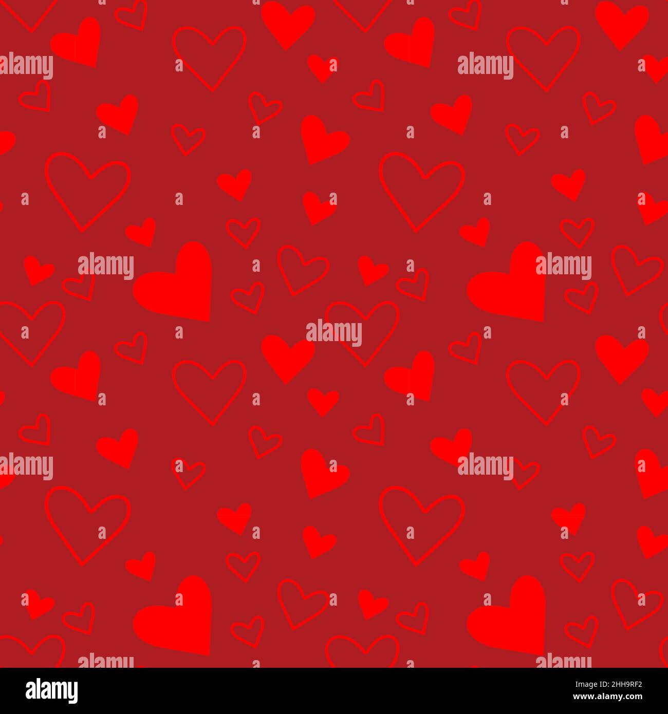 Seamless endless pattern with a pattern in the form of hearts. Vector ...