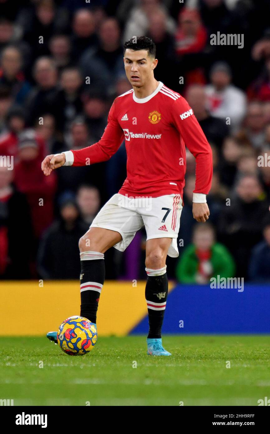 Manchester, UK. 22nd Jan, 2022. Manchester United's Cristiano Ronaldo ...