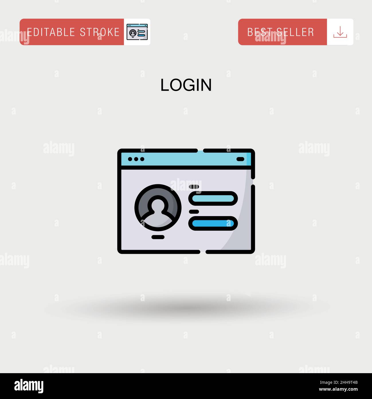 Login Simple vector icon Stock Vector Image & Art - Alamy