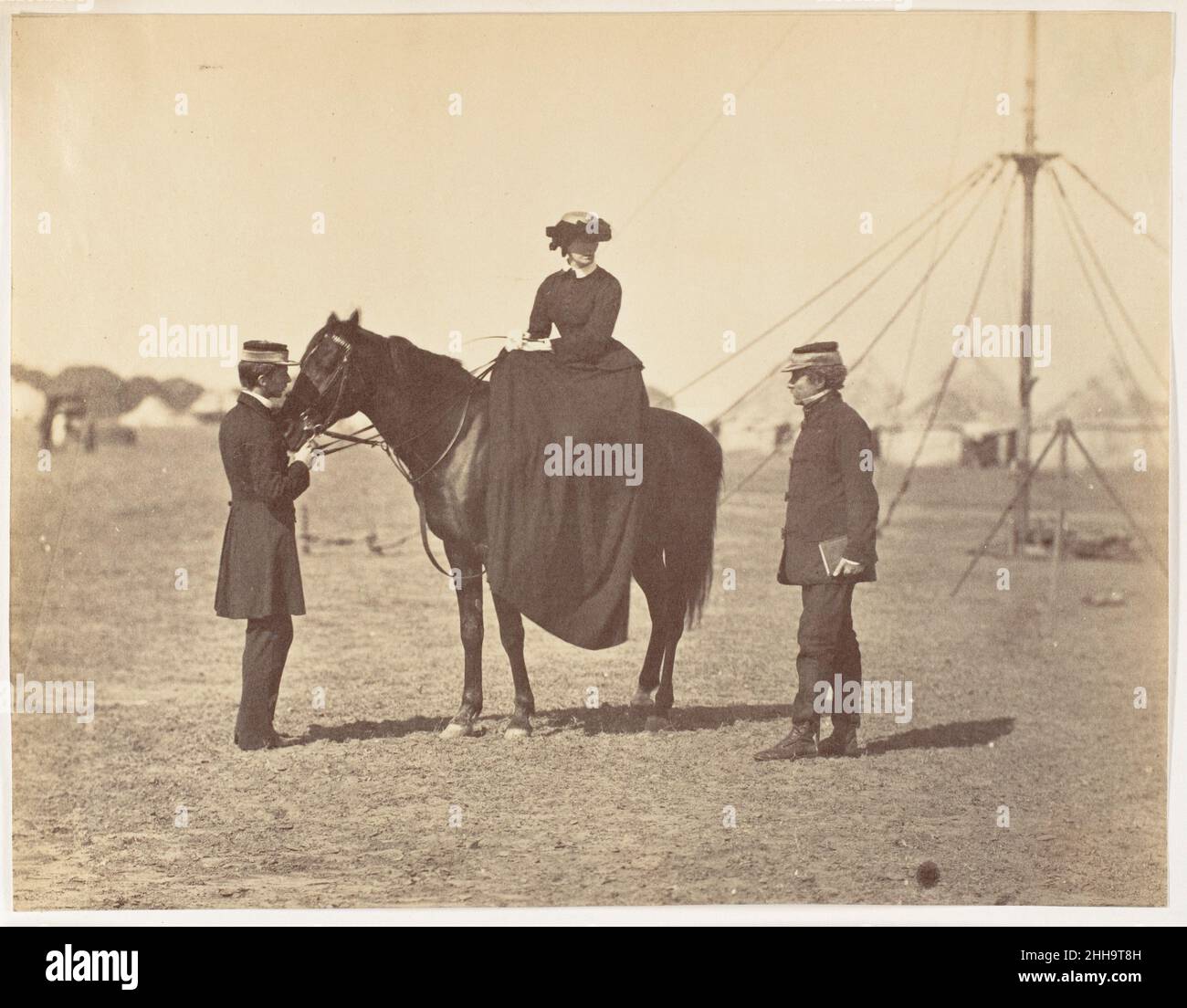 [Lady Canning on her Black Arab and Lord Clyde, Commander in Chief ...