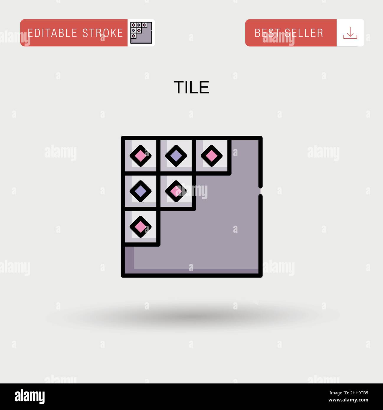 Tile Simple vector icon Stock Vector Image & Art - Alamy