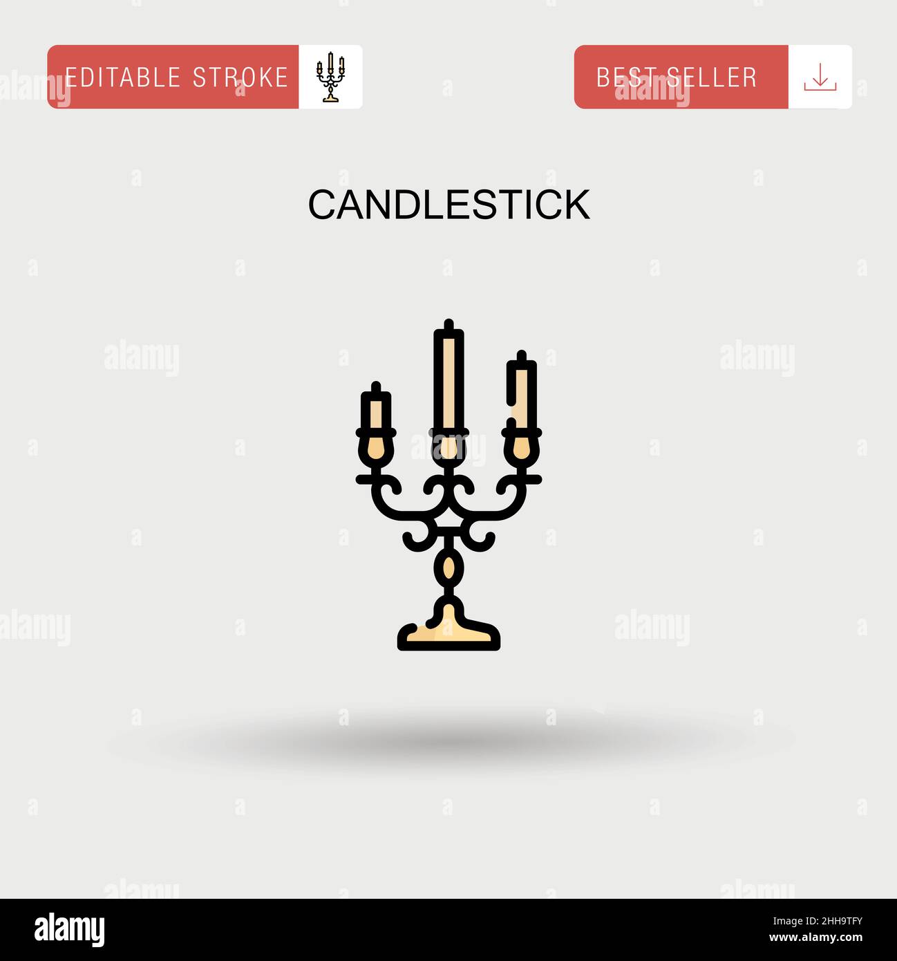 Candlestick Simple vector icon Stock Vector Image & Art - Alamy