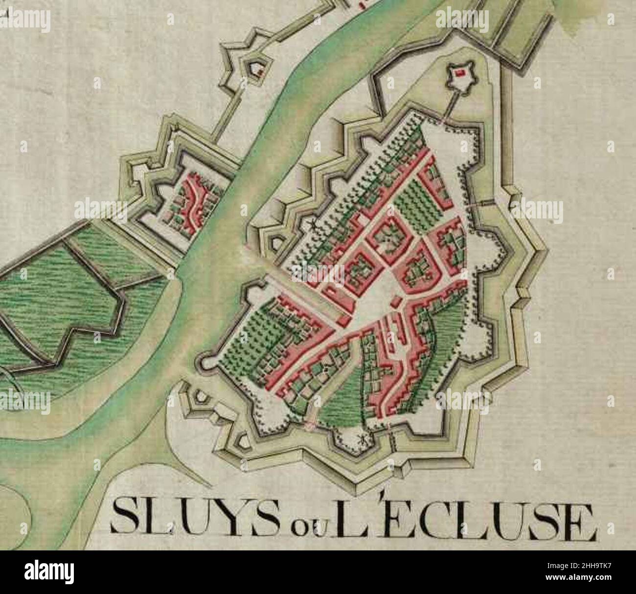 Sluis, Netherlands ; Ferraris Map Stock Photo - Alamy