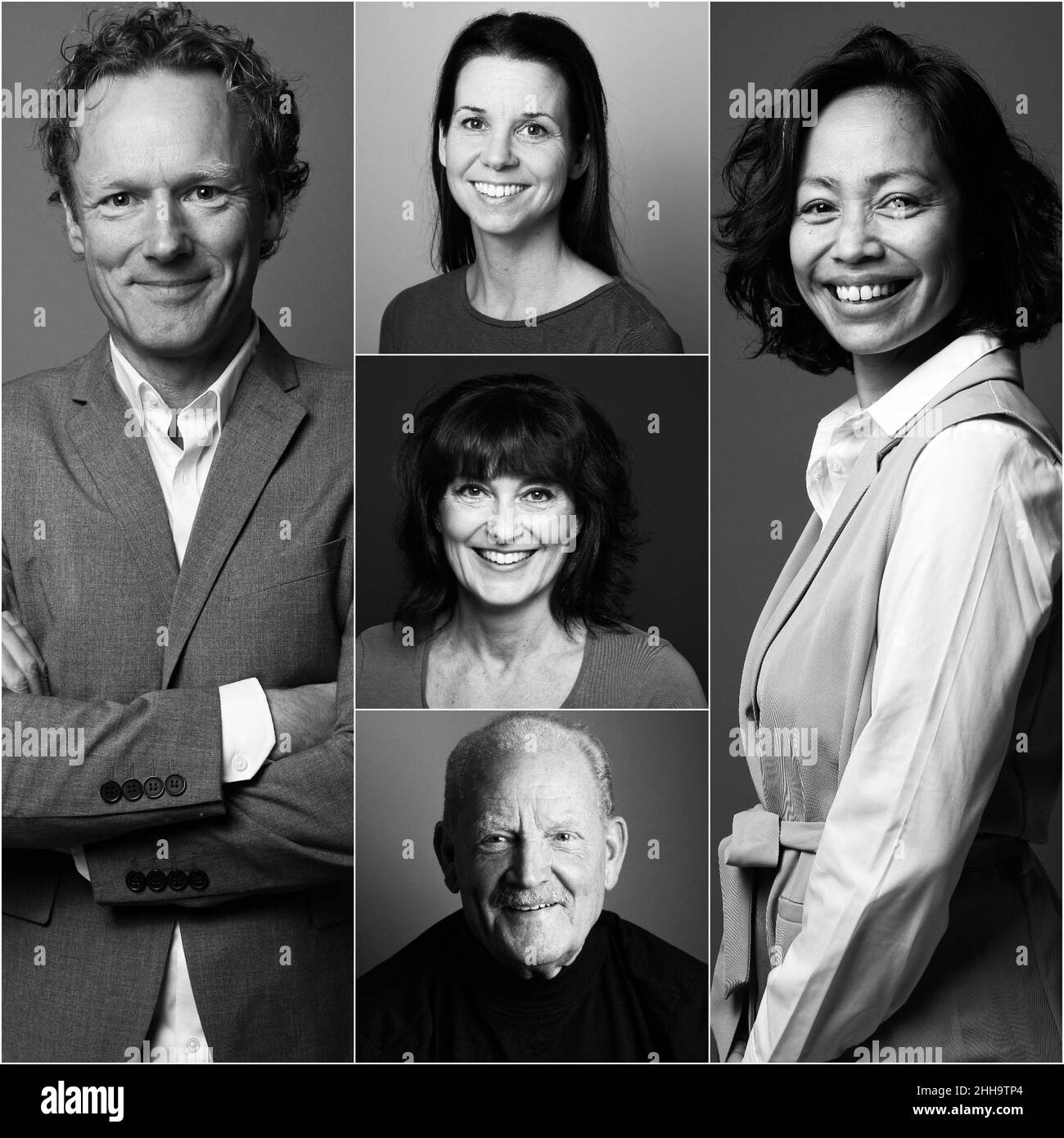 Group of people in a collage Stock Photo - Alamy