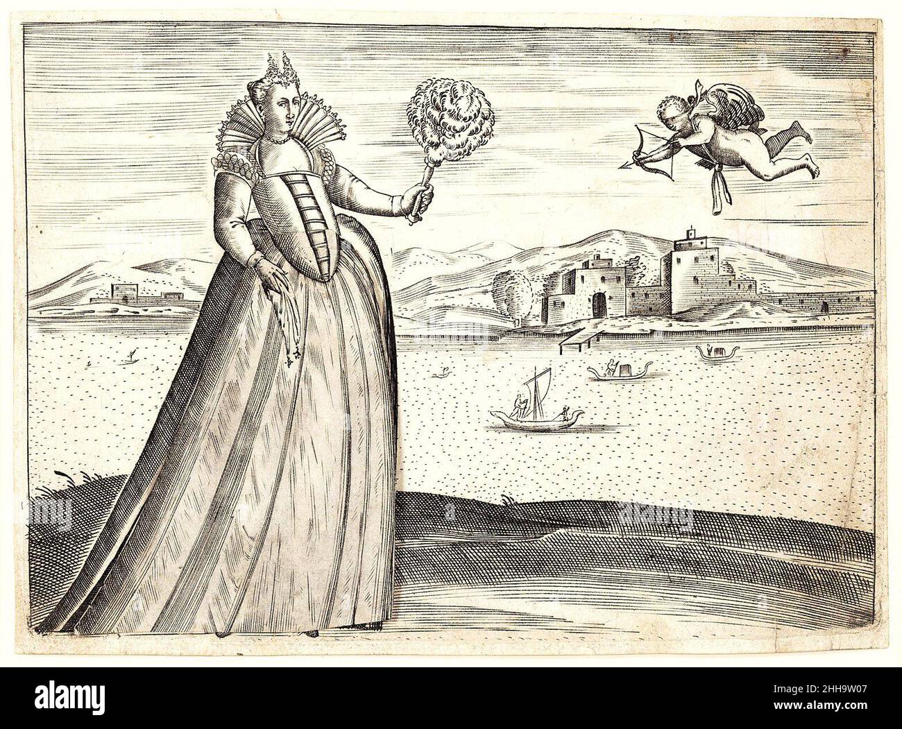 Venetian Woman with Moveable Skirt 1563 Ferrando Bertelli Italian ...
